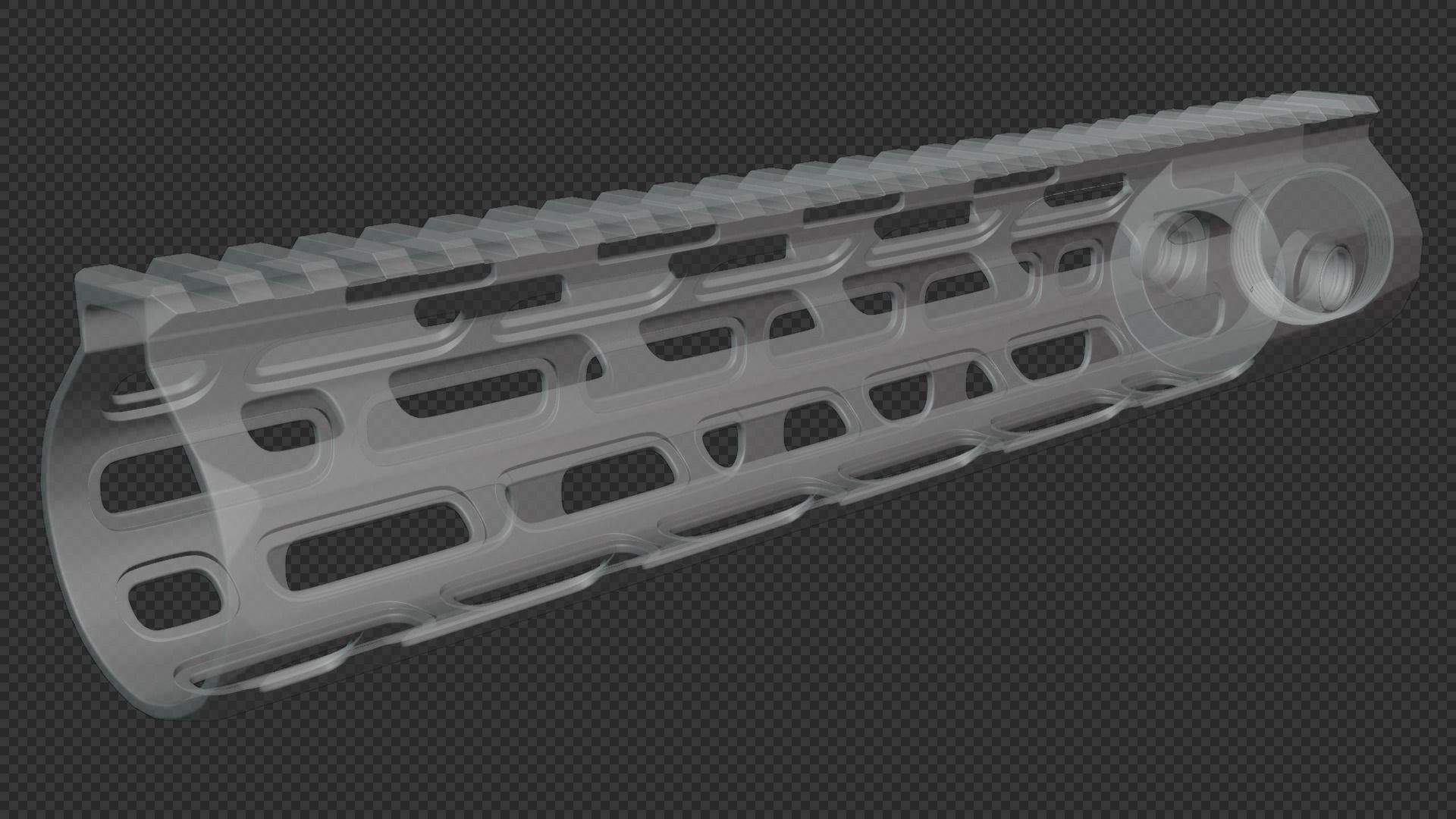 3D model AR-15 KAC URX4 1075Inch M-LOK Handguard VR / AR / low-poly ...