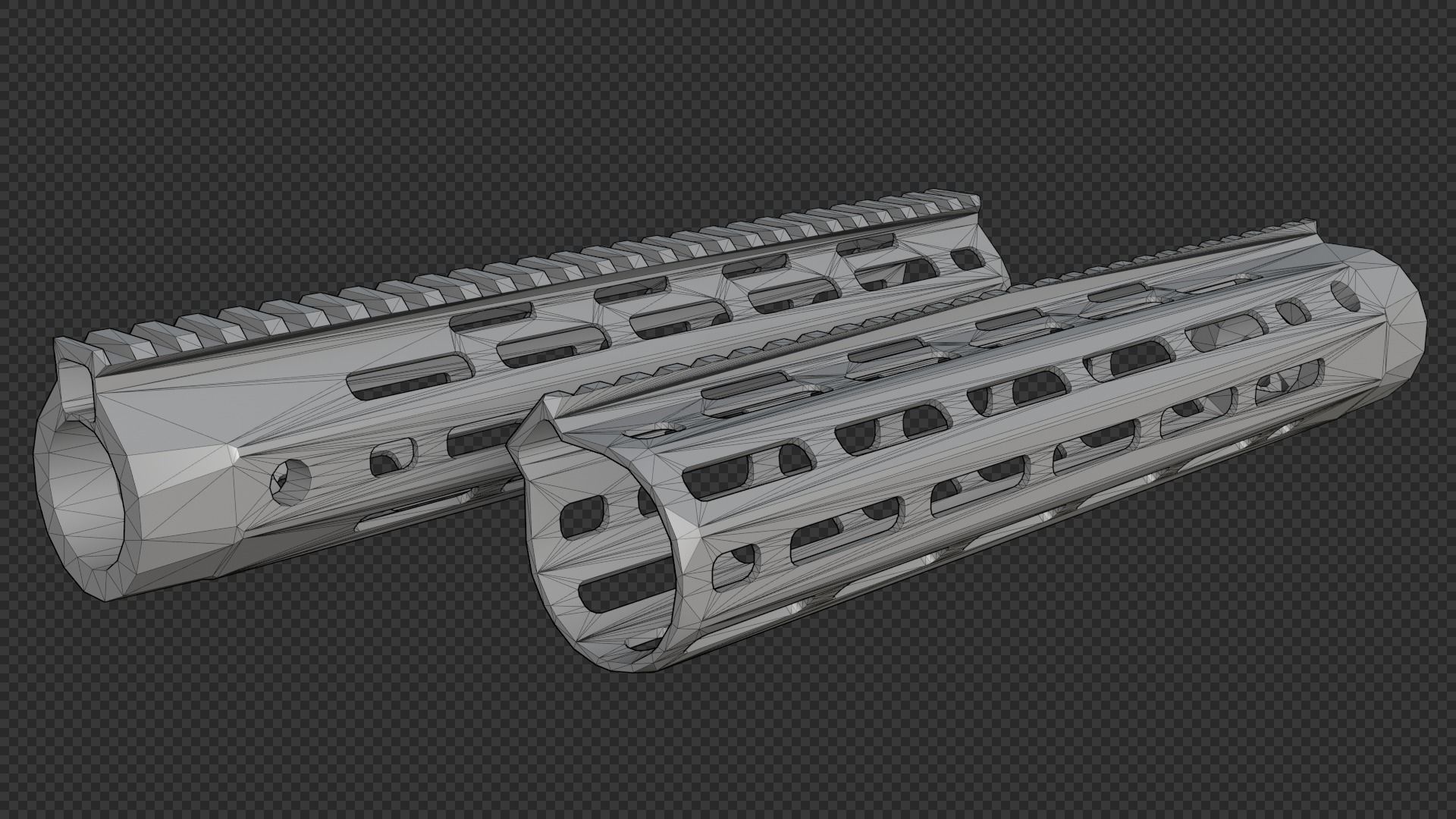 3D model AR-15 KAC URX4 1075Inch M-LOK Handguard VR / AR / low-poly ...