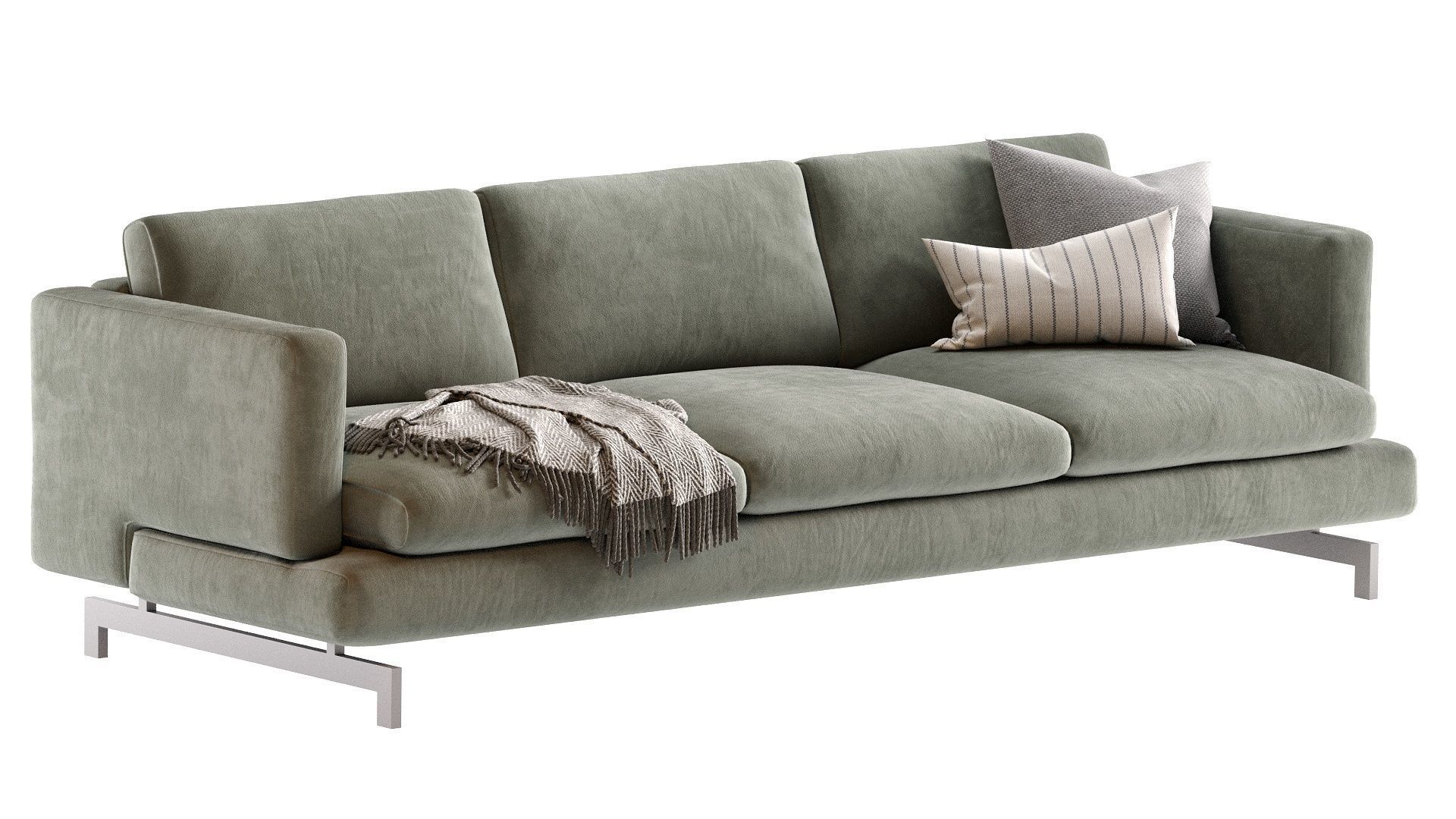 Natuzzi Jeremy Sofa 3 Seat 3D model | CGTrader