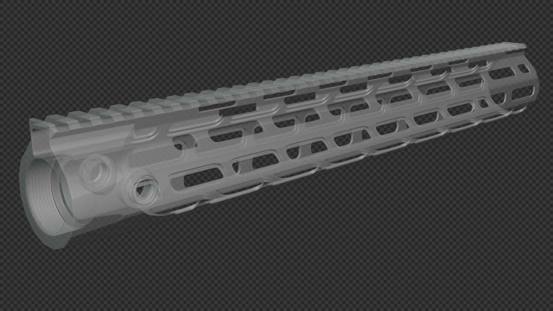 3D model AR-15 KAC URX4 145Inch M-LOK Handguard VR / AR / low-poly ...