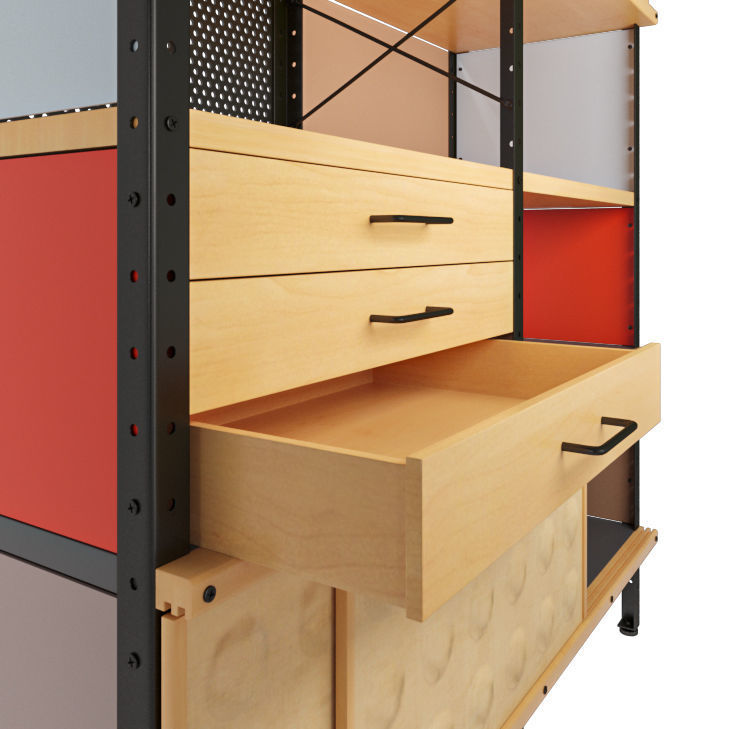 Bookcase Eames Storage Unit ESU 3D model | CGTrader