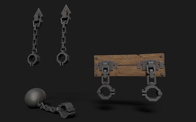 3D model Medieval Shackles VR / AR / low-poly | CGTrader