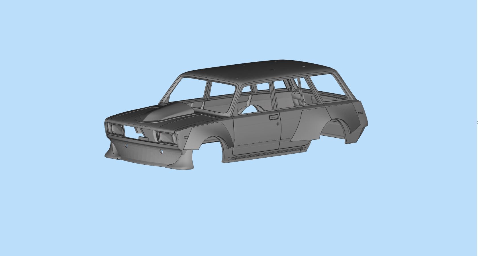 Ghostbusters Ecto Lada Riva Nova Scale Car Model Kit 3D model 3D ...