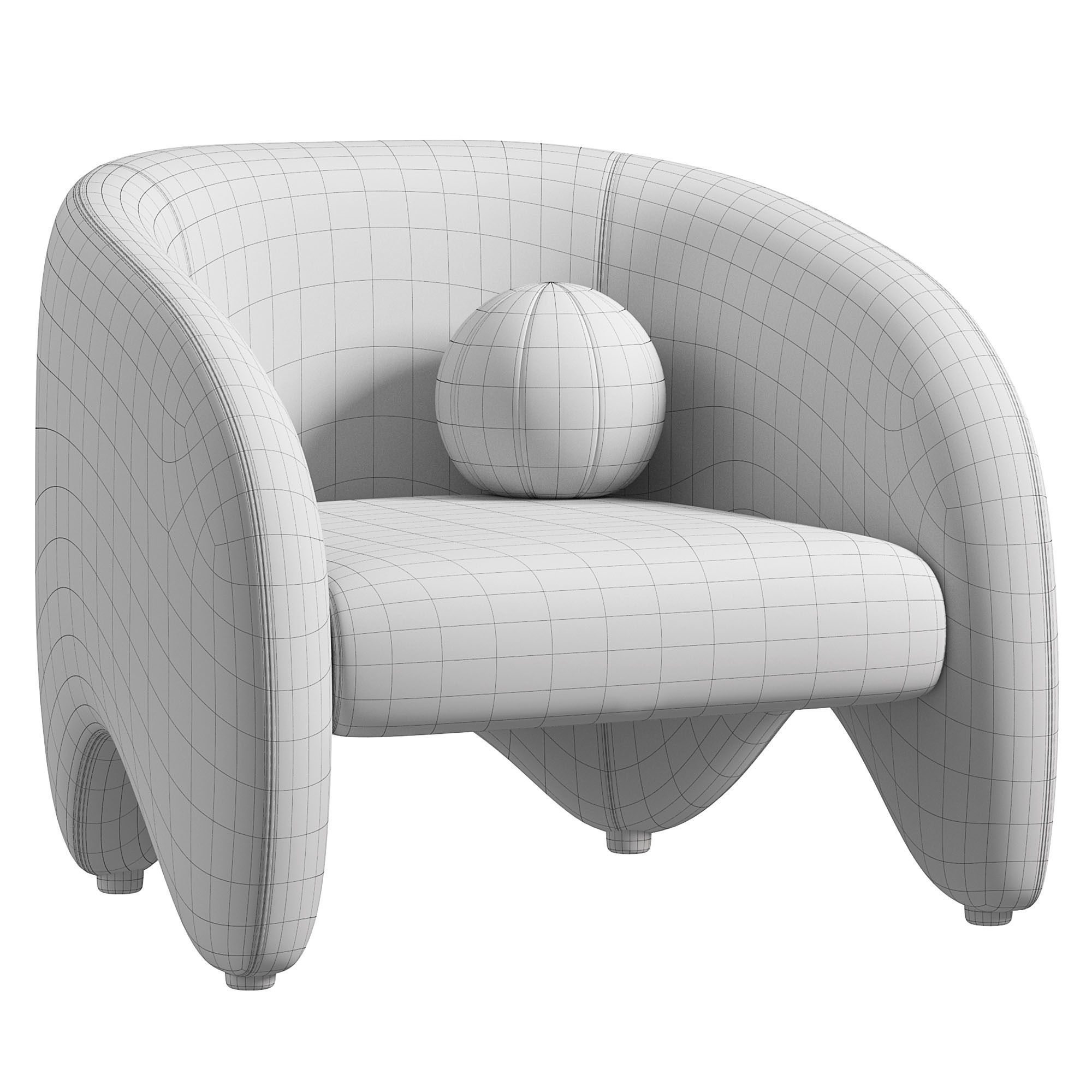 Yuzu Armchair By Arflex 3D model | CGTrader