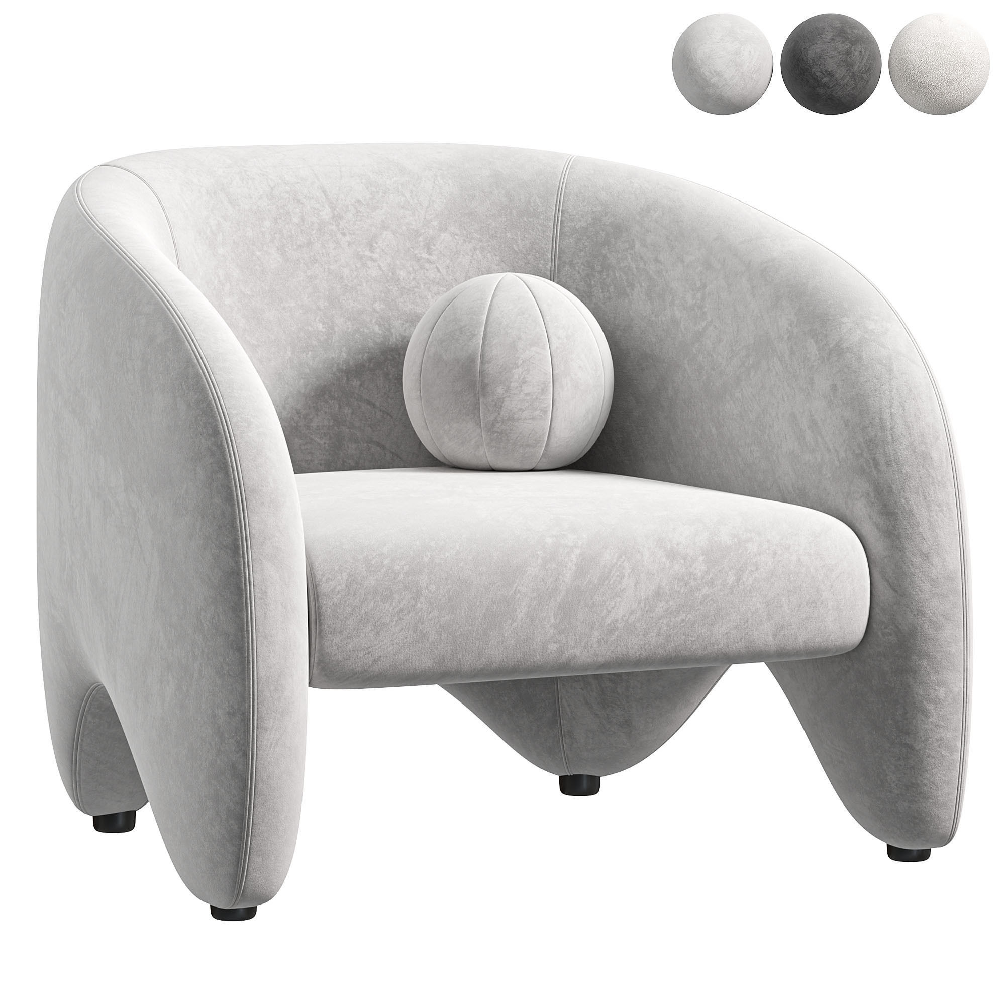 Yuzu Armchair By Arflex 3D model | CGTrader