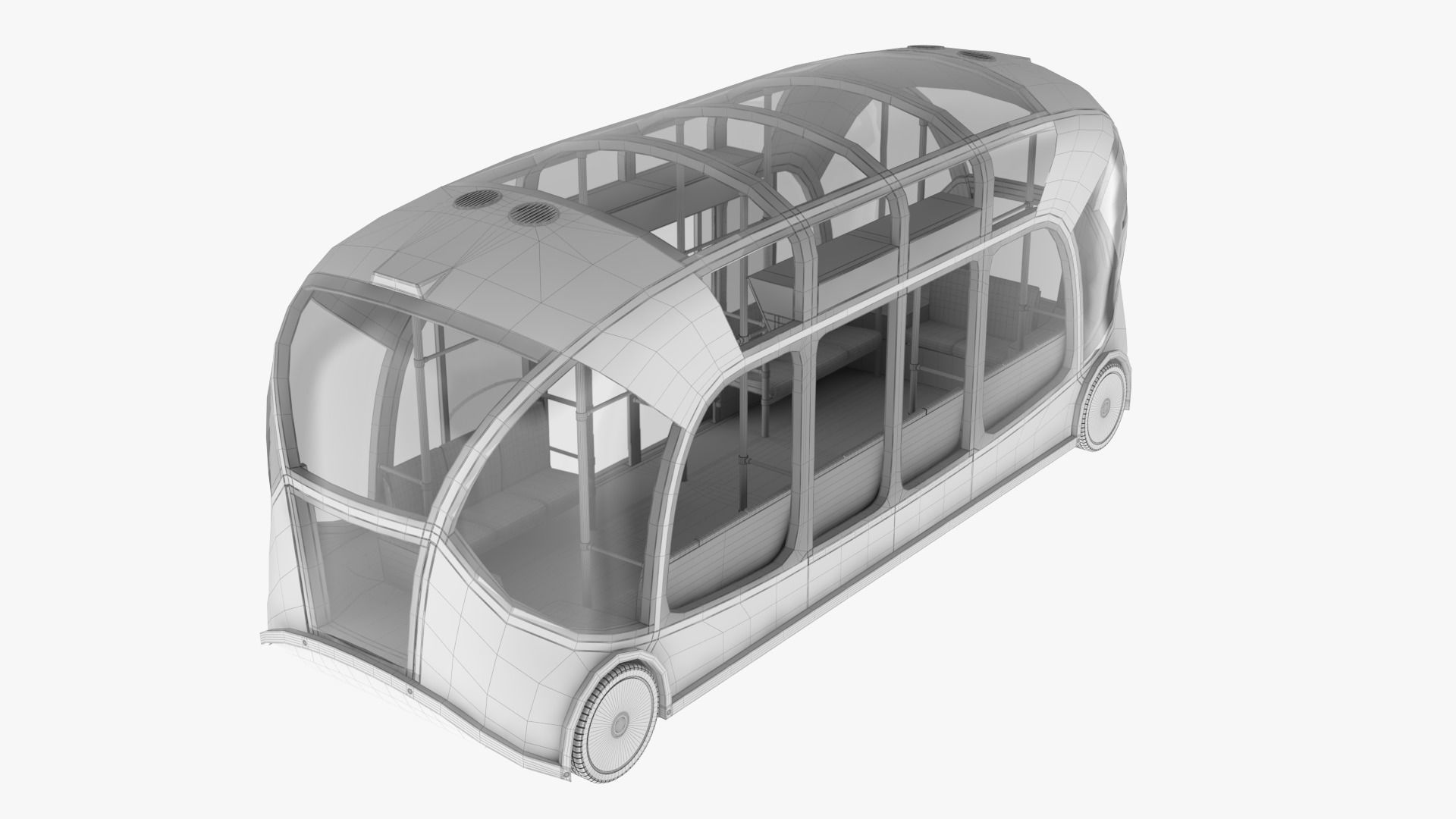 Self-driving city bus concept Orangery 3D model | CGTrader