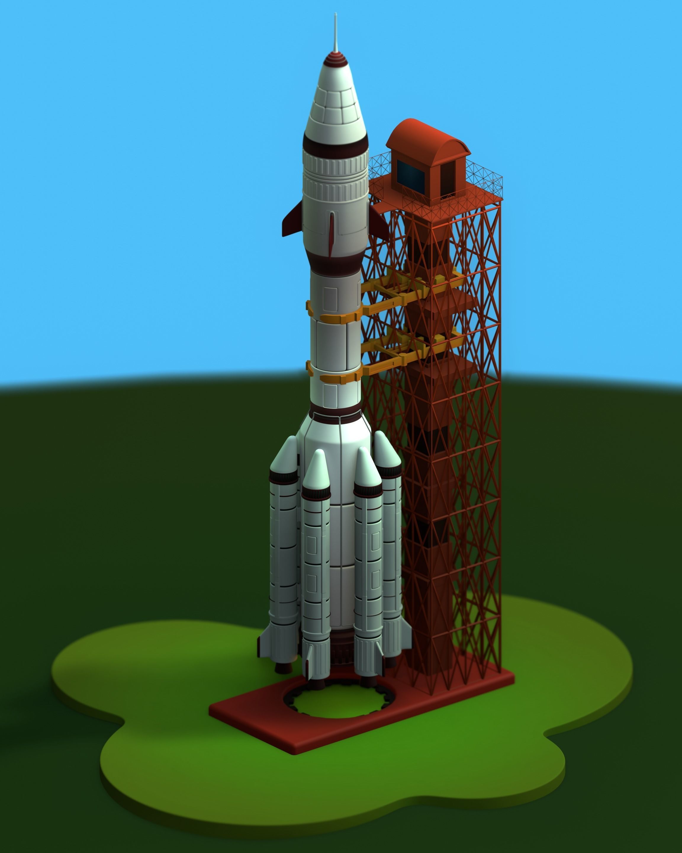 Rocket 3D model | CGTrader