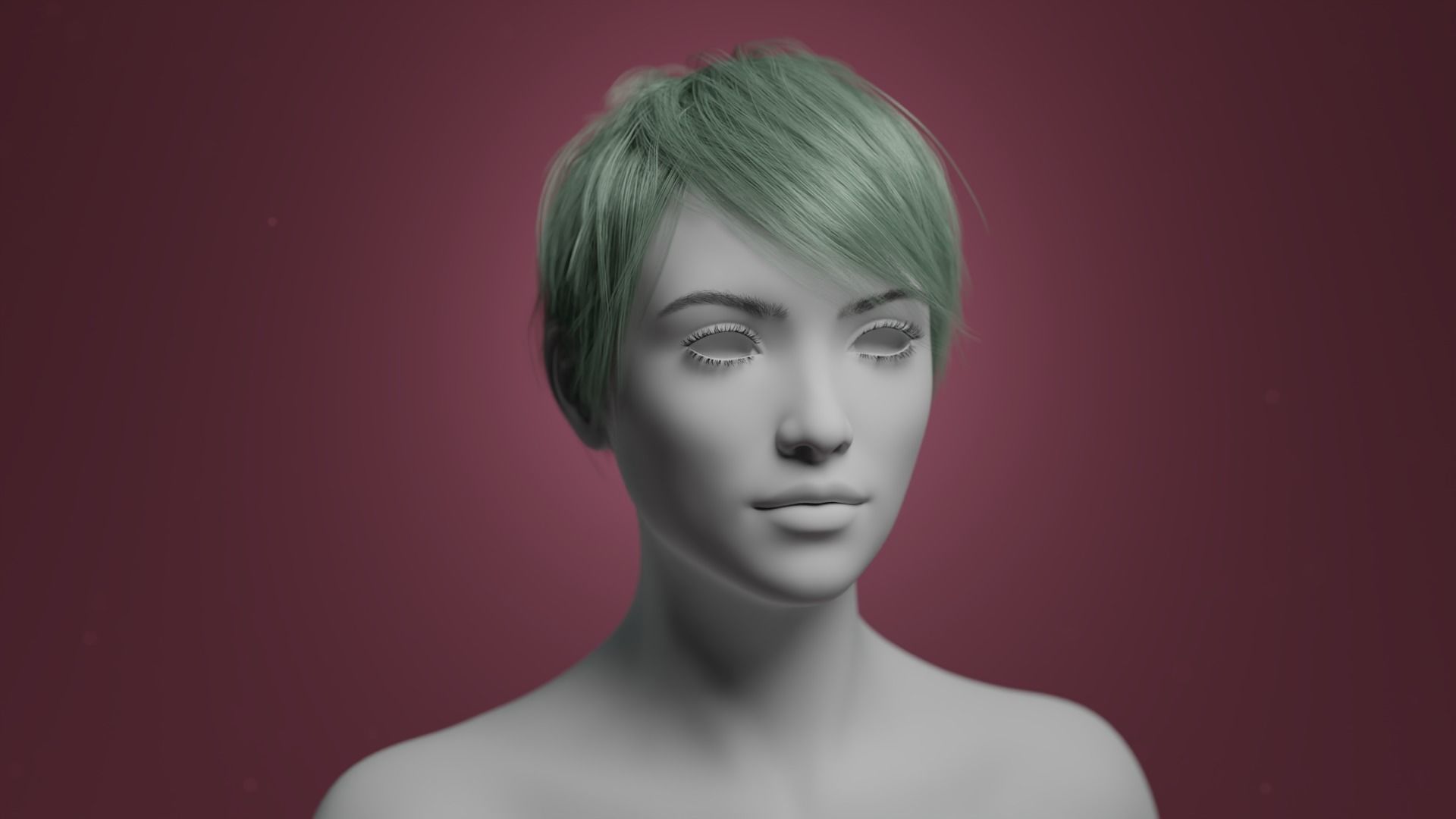 Short Hair 1 - Particle Hair 3D model animated | CGTrader