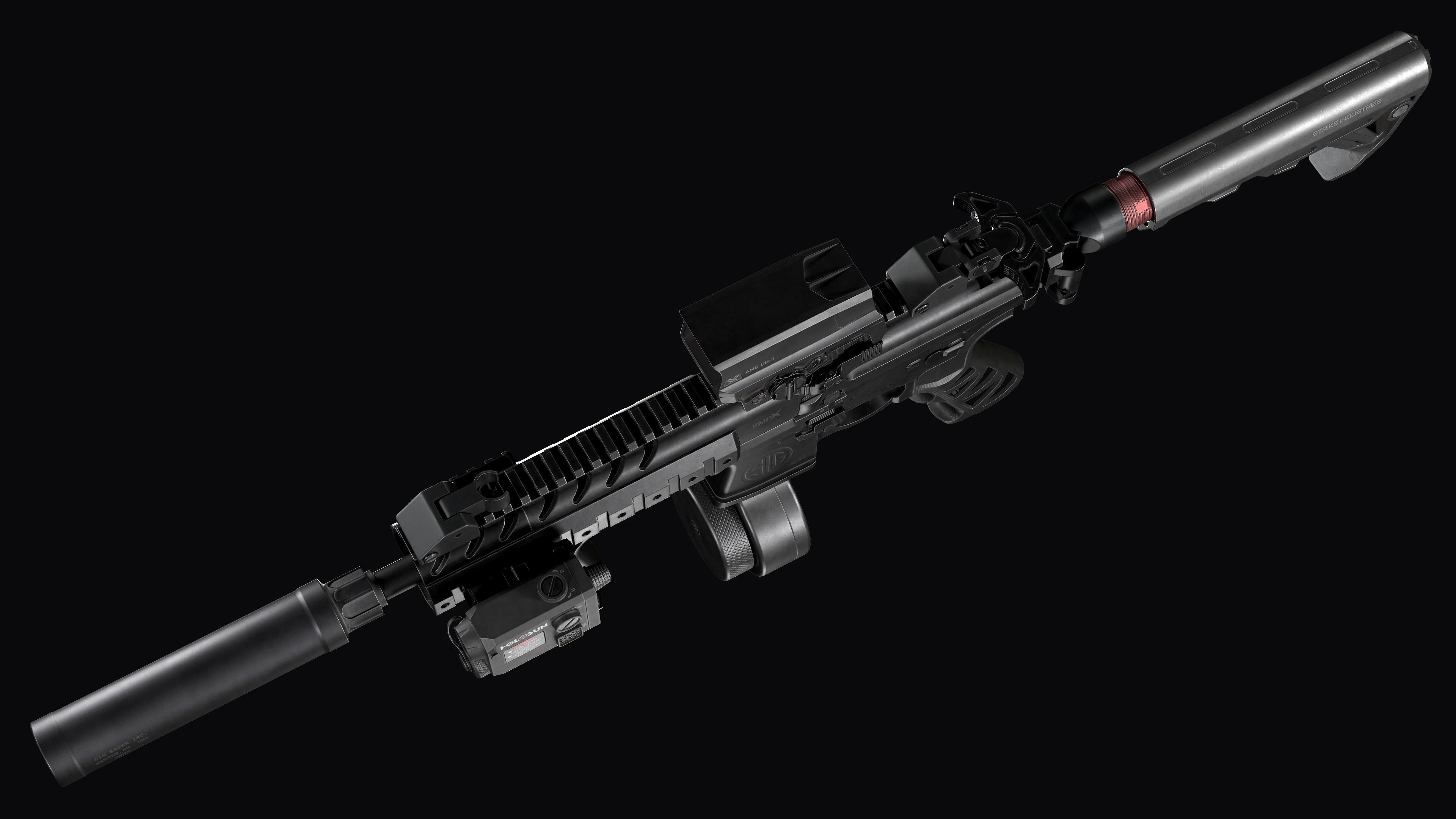 3D model Tactical modular custom SMG Sig Sauer MPX VR / AR / low-poly ...