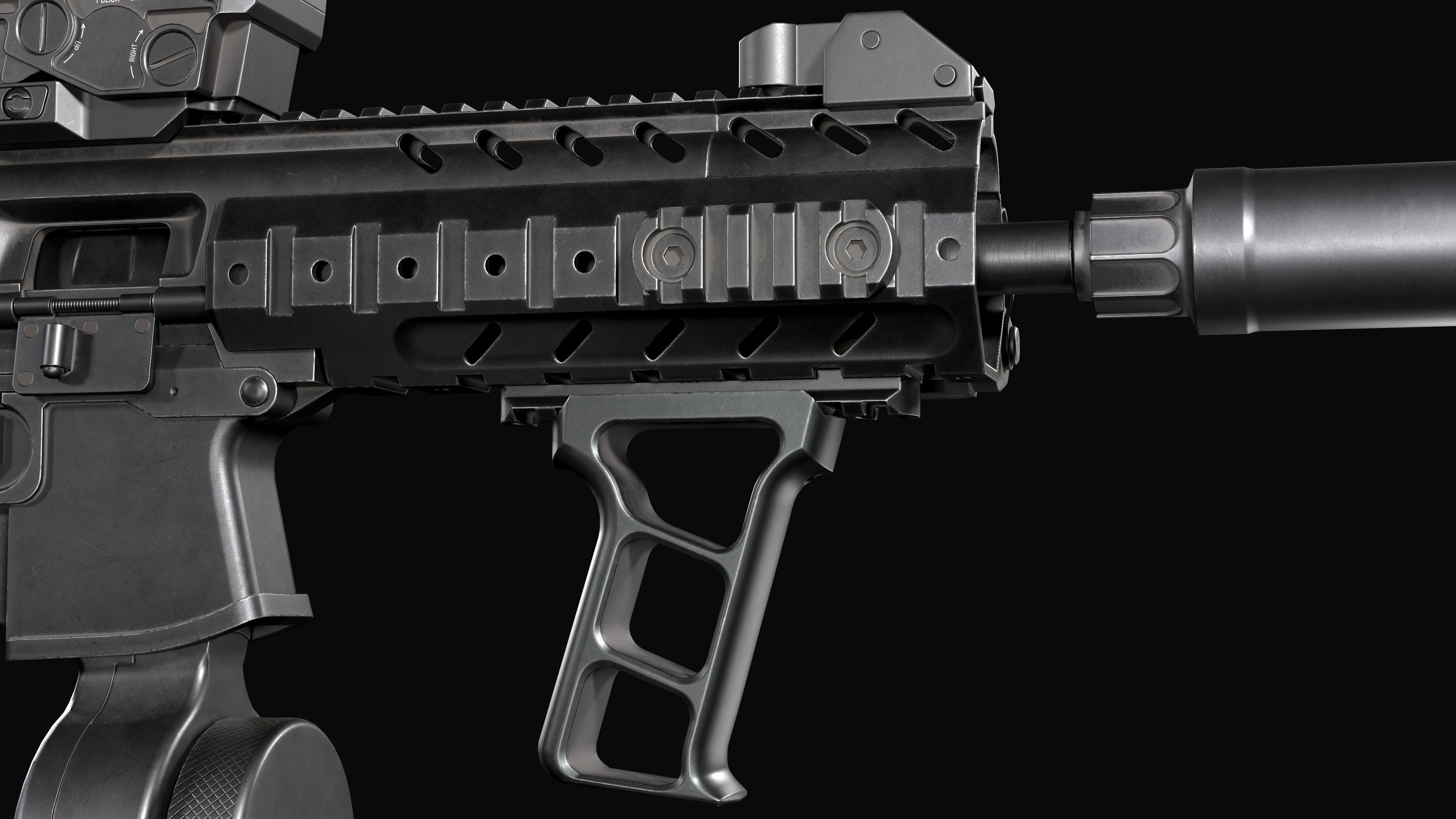 3D model Tactical modular custom SMG Sig Sauer MPX VR / AR / low-poly ...