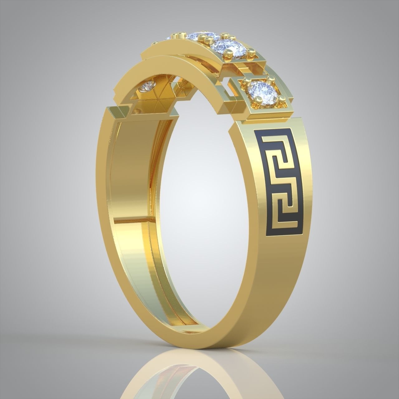Versace Diamond ring 0453 3D printable model 3D model 3D printable | CGTrader