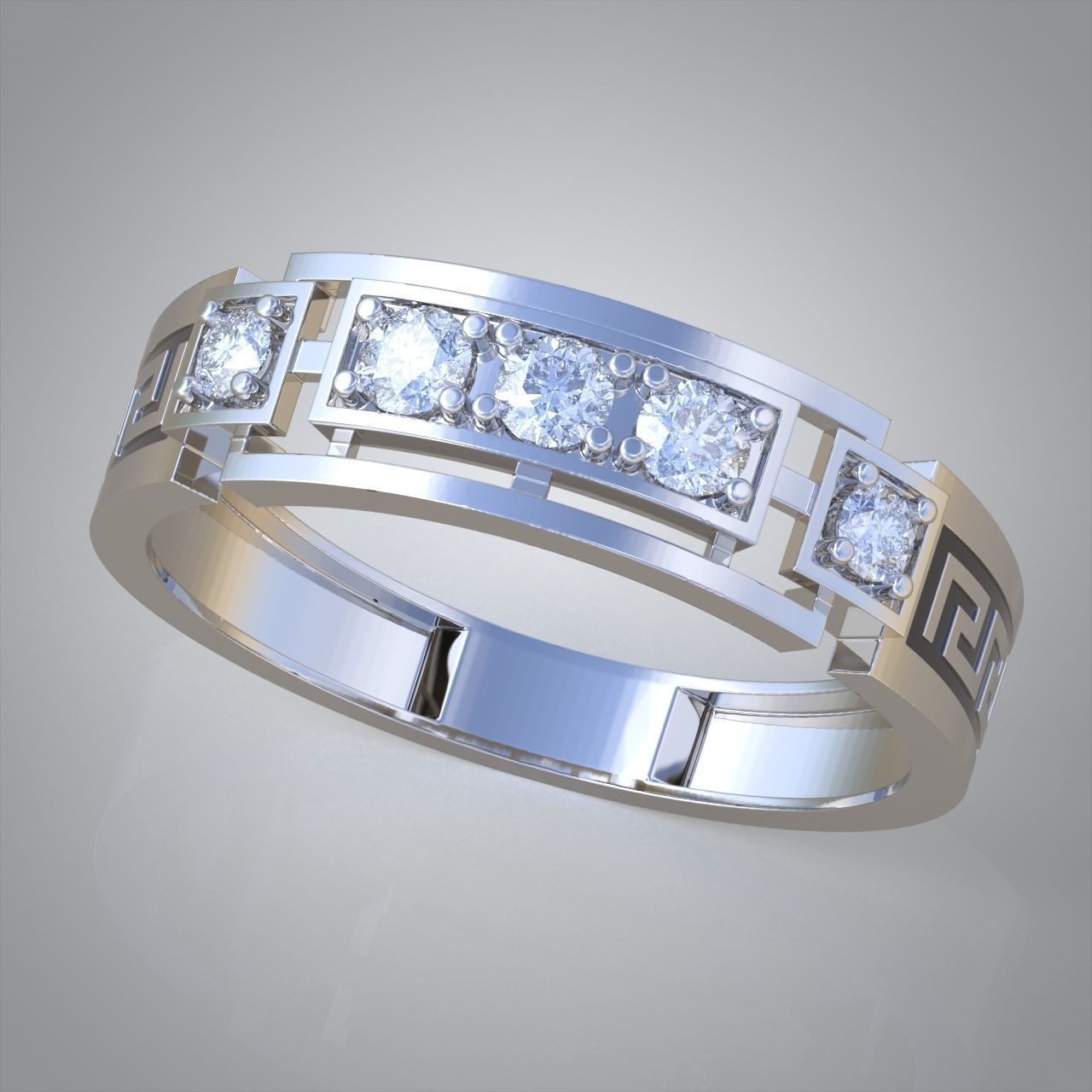 Versace Diamond ring 0453 3D printable model 3D model 3D printable | CGTrader