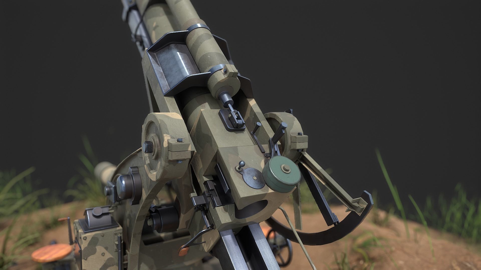 3D model Flak 88 mm anti air craft and anti Tank with ammo VR / AR ...