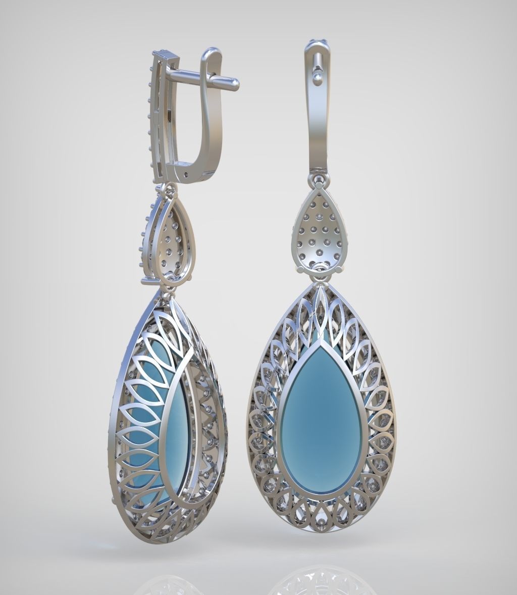 Earring model 0295 3D printable model 3D model 3D printable | CGTrader