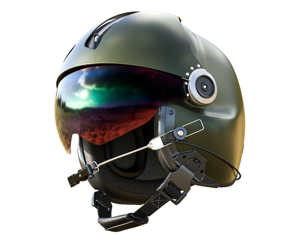 MSA Gallet LH250 Pilot Helmet Helicopter Nato 3D model | CGTrader