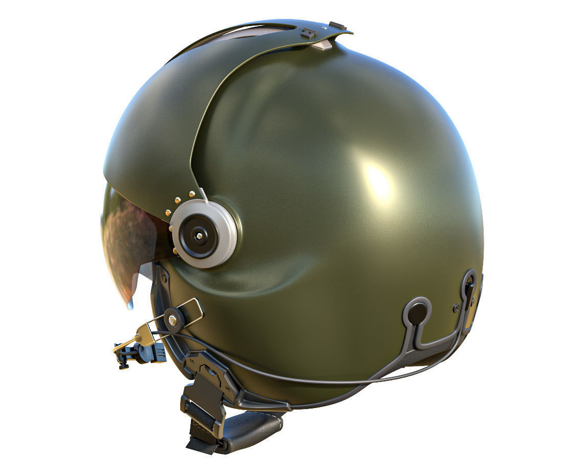 MSA Gallet LH250 Pilot Helmet Helicopter Nato 3D model | CGTrader