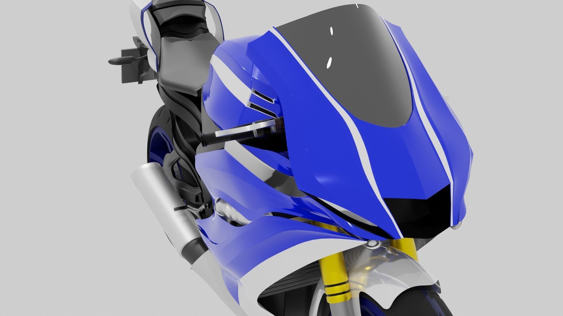 3D model Yamaha Yzf R6 - SuperSport Racing Motorcycle VR / AR / low ...
