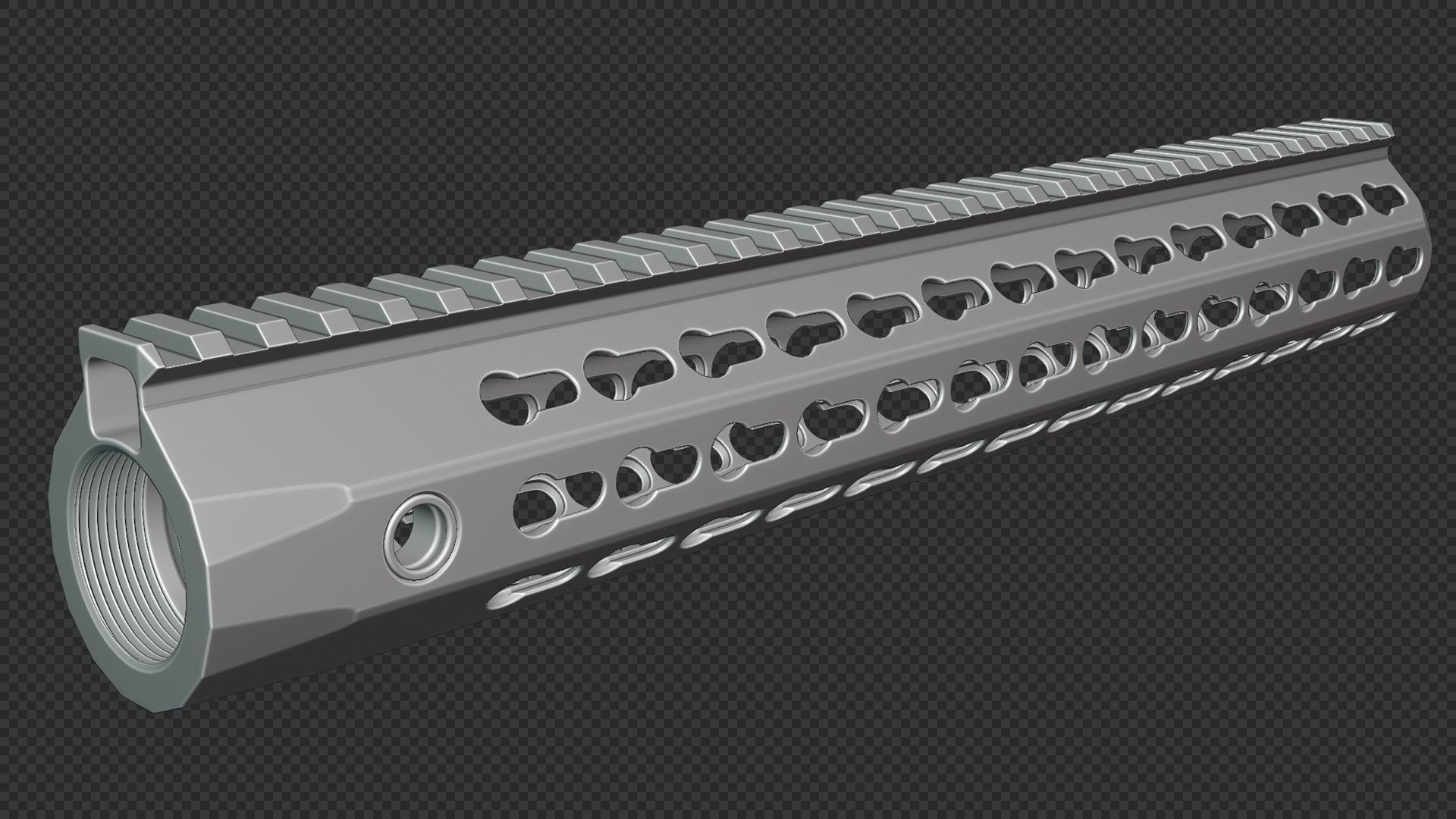 3D model AR-15 KAC URX4 13Inch KeyMod Handguard VR / AR / low-poly ...