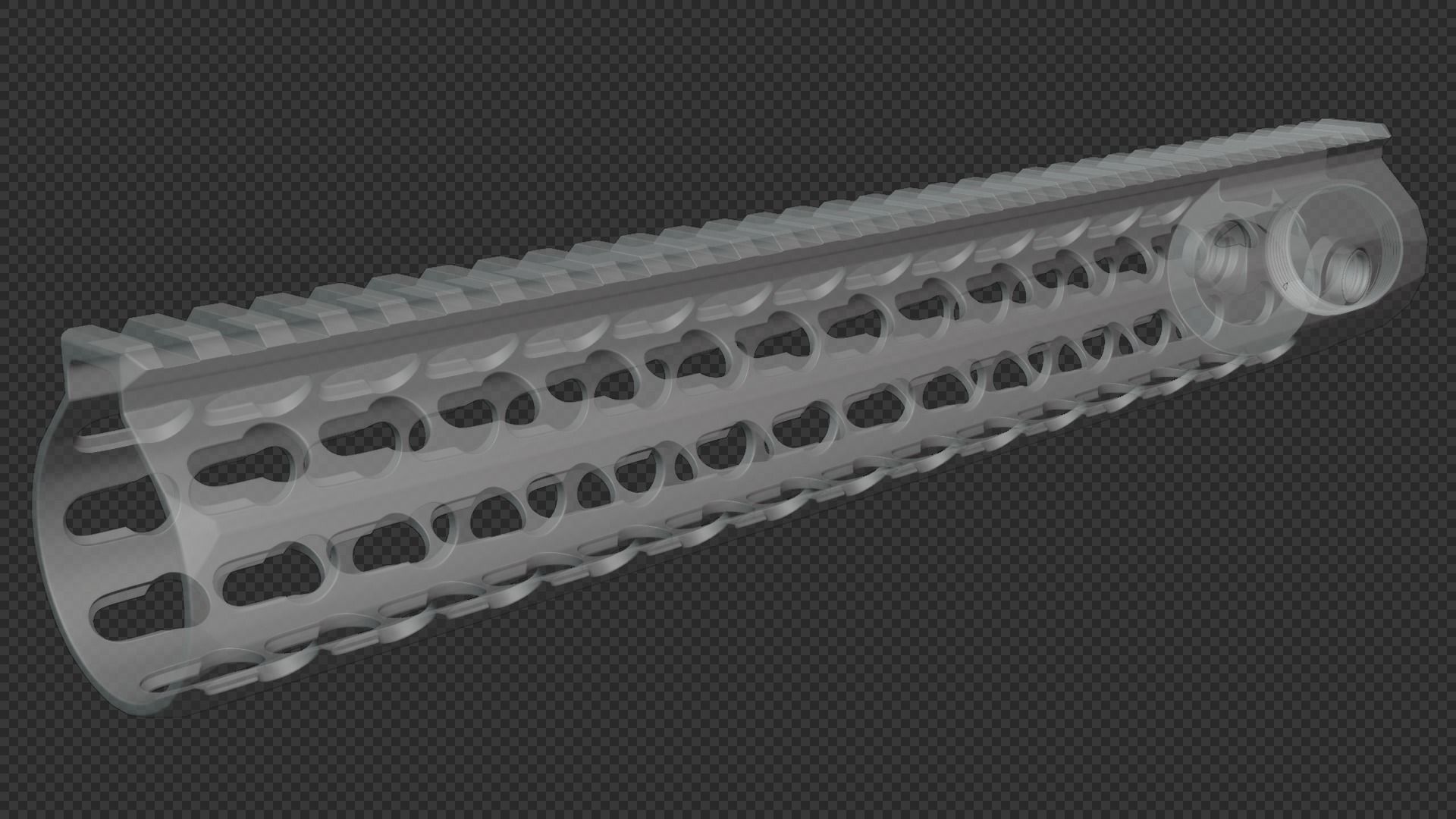 3D model AR-15 KAC URX4 13Inch KeyMod Handguard VR / AR / low-poly ...