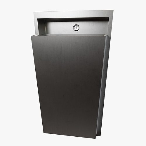 Wall-mounted Waste Receptacle Trash Can 3D model | CGTrader