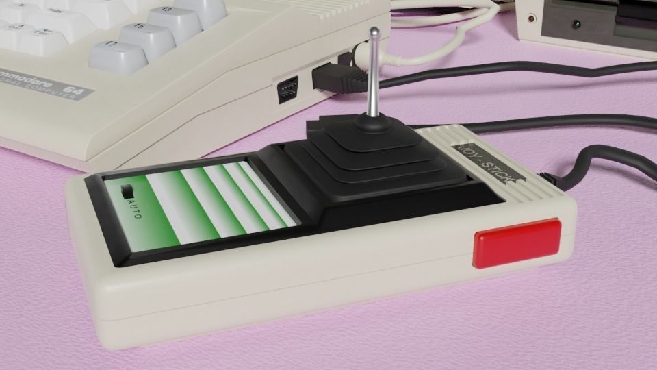 Commodore 64c all components scene 3D model | CGTrader