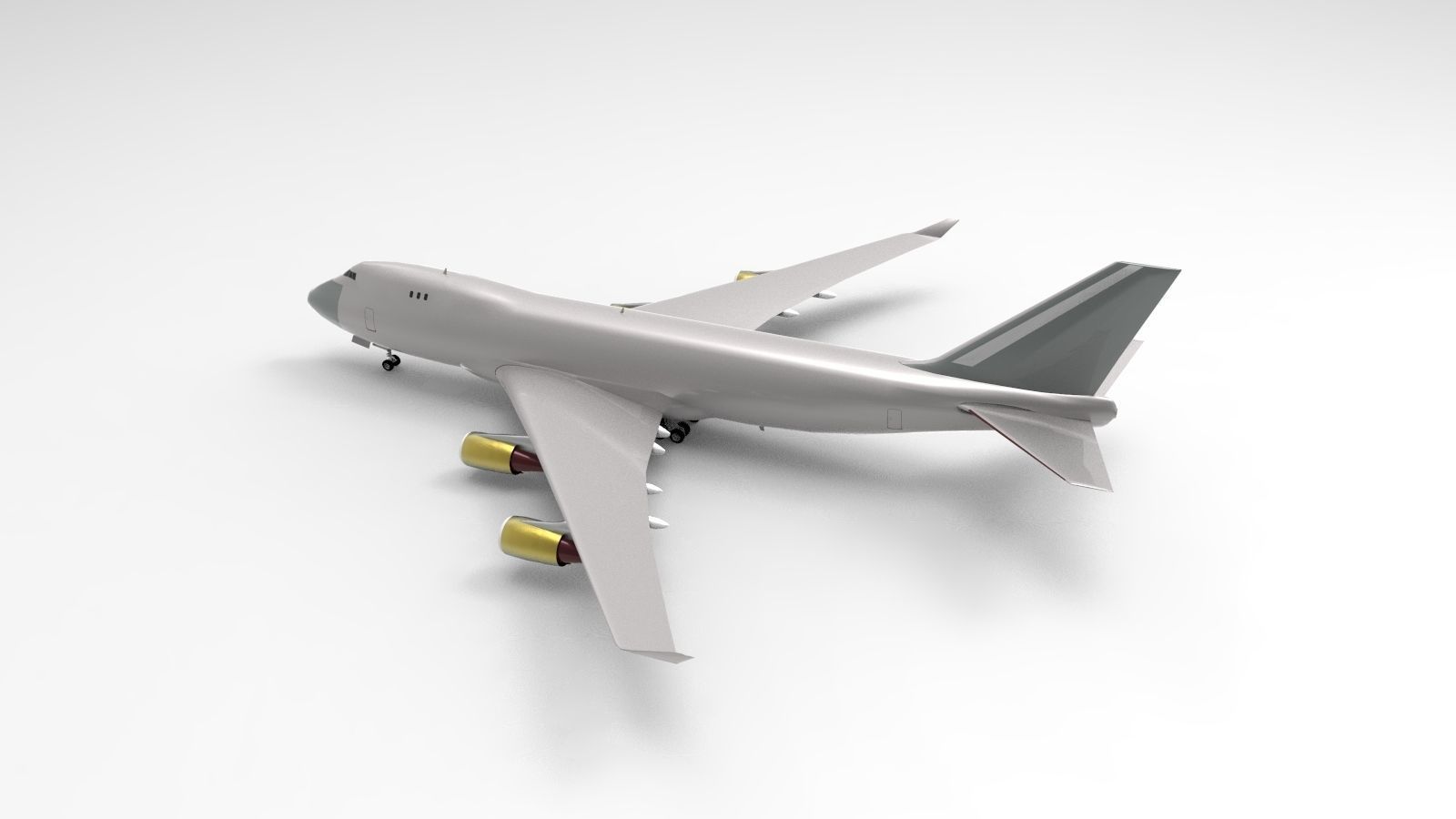 Boeing 747 400f 3d Model Cgtrader