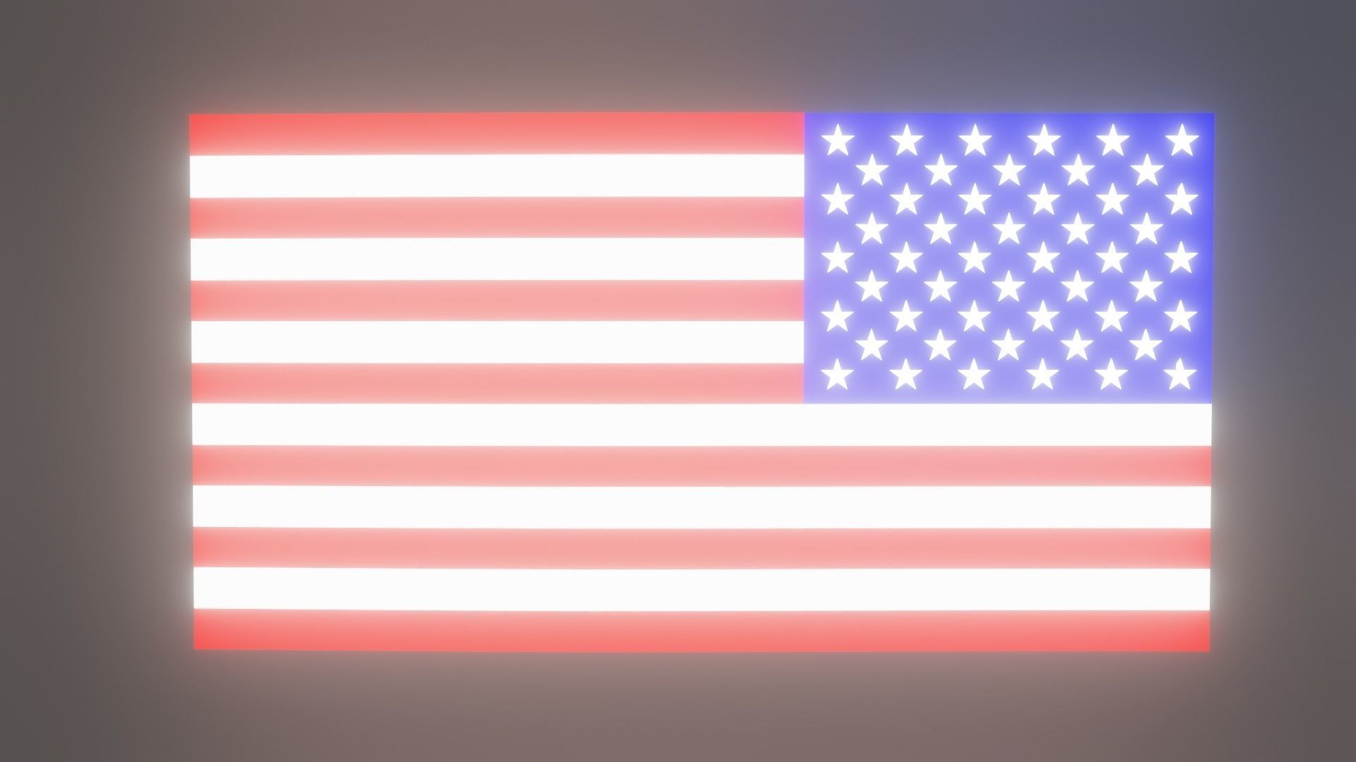 Lighted Waving American Flag 3D model animated | CGTrader