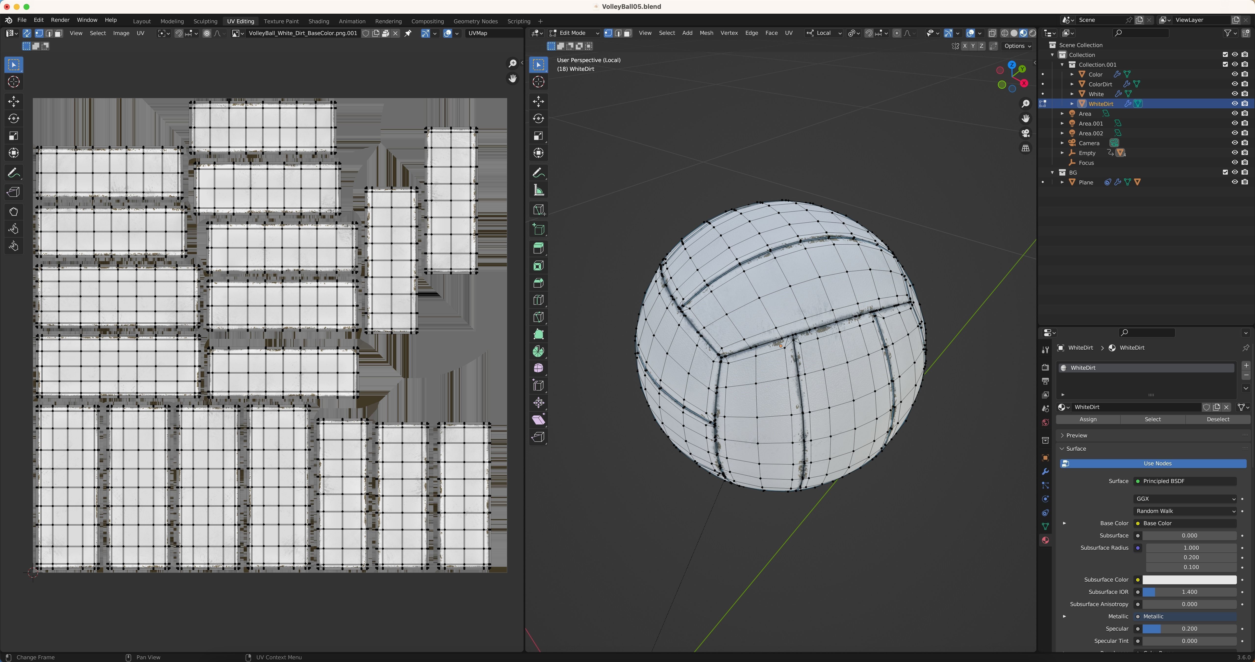 Volleyball set with 4 types material 3D model | CGTrader