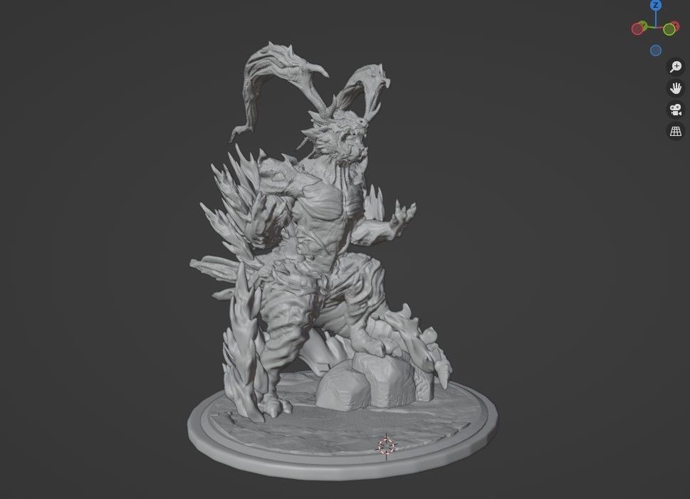 Ifrit Fire Demon from Final Fantasy 3D model 3D printable | CGTrader