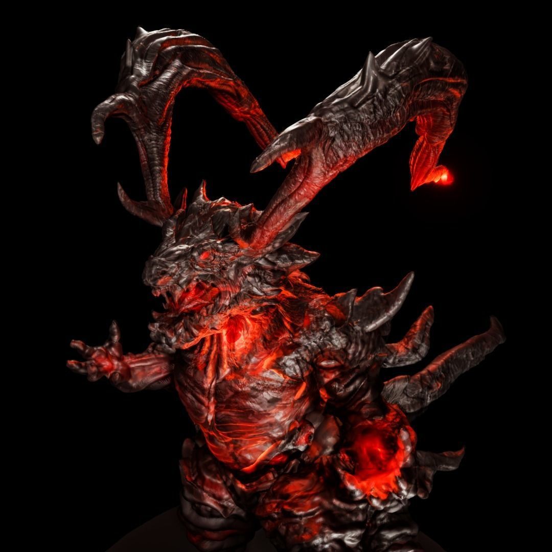 Ifrit Fire Demon from Final Fantasy 3D model 3D printable | CGTrader