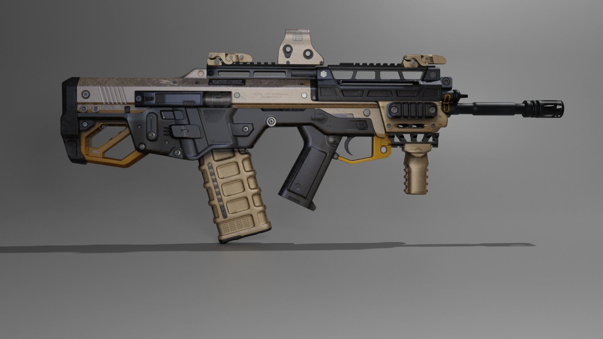 3D model Assault rifle VR / AR / low-poly | CGTrader
