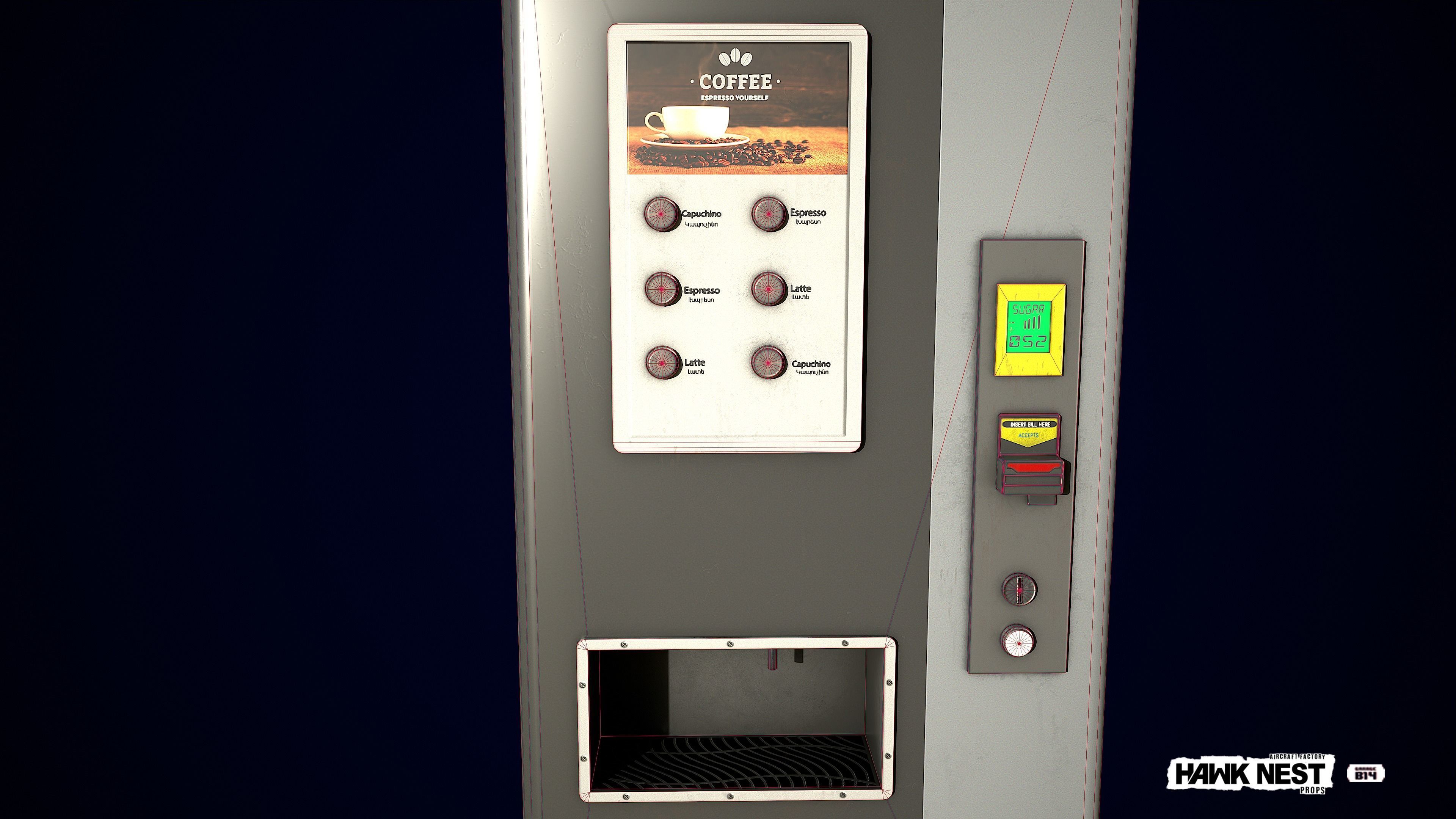 3D model Vending Coffee Machine VR / AR / low-poly | CGTrader