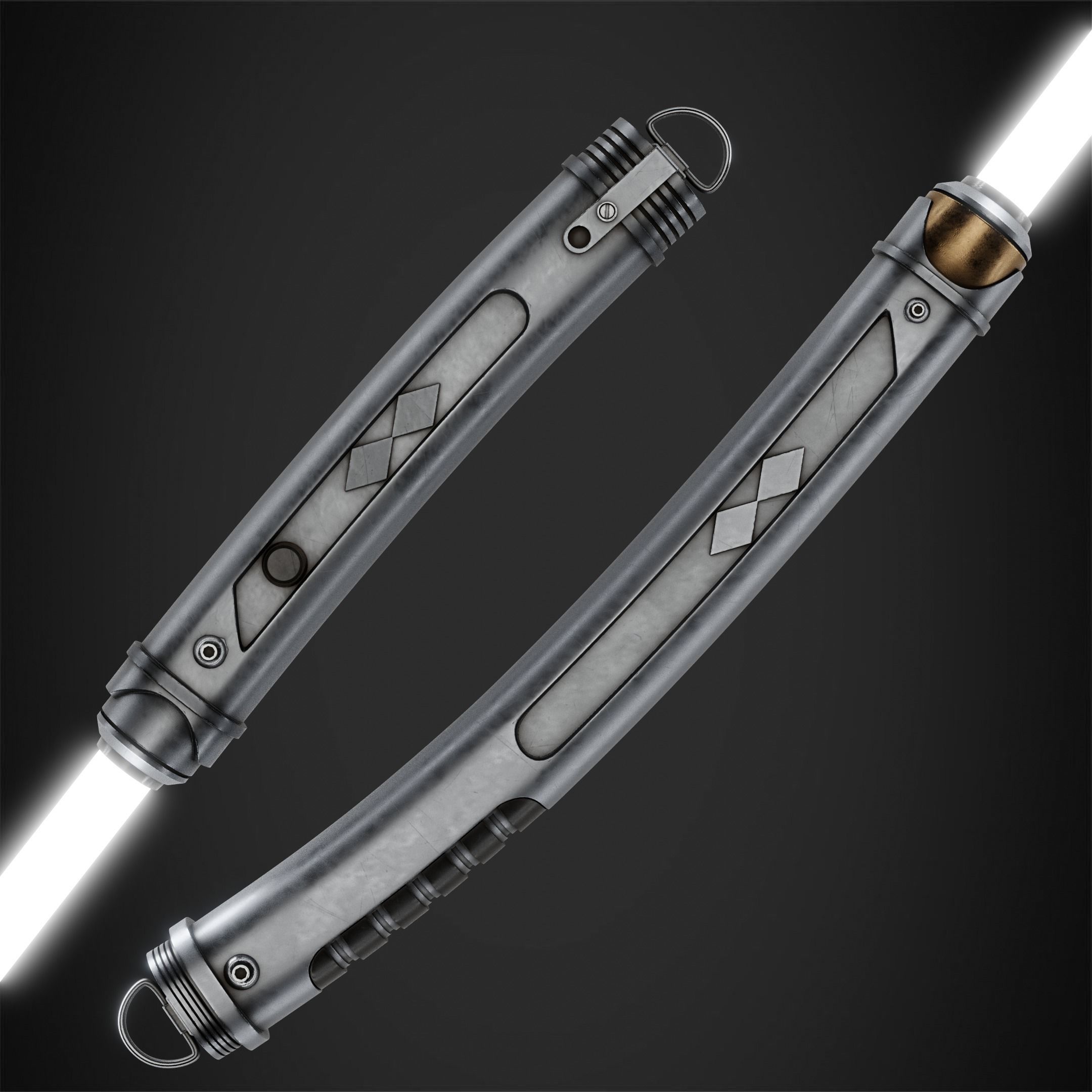 Ahsoka Tano White Lightsaber and Shoto for Cosplay 3D Model Collection ...