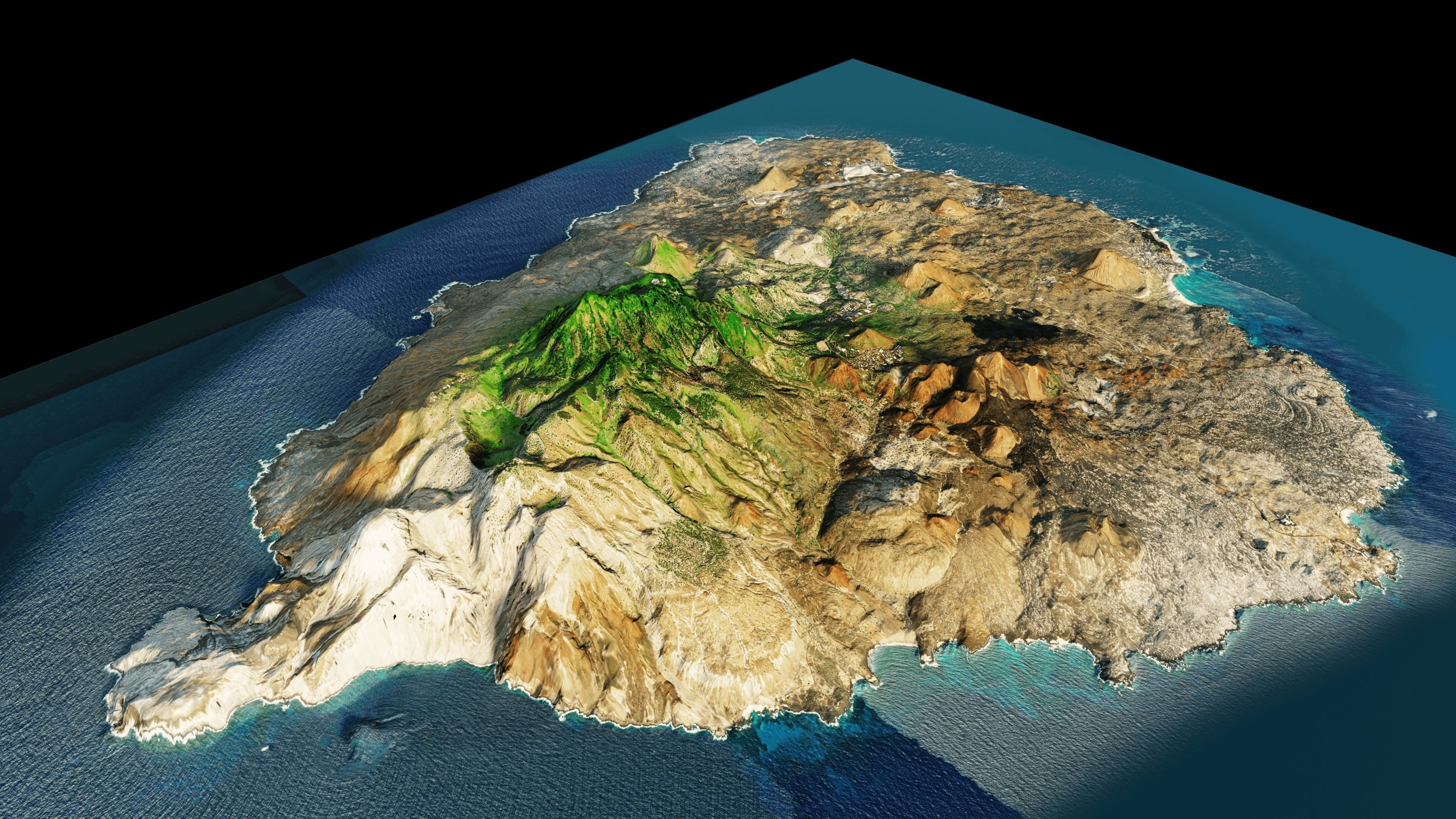Ascension Island 3d Model Terrain 3D model | CGTrader