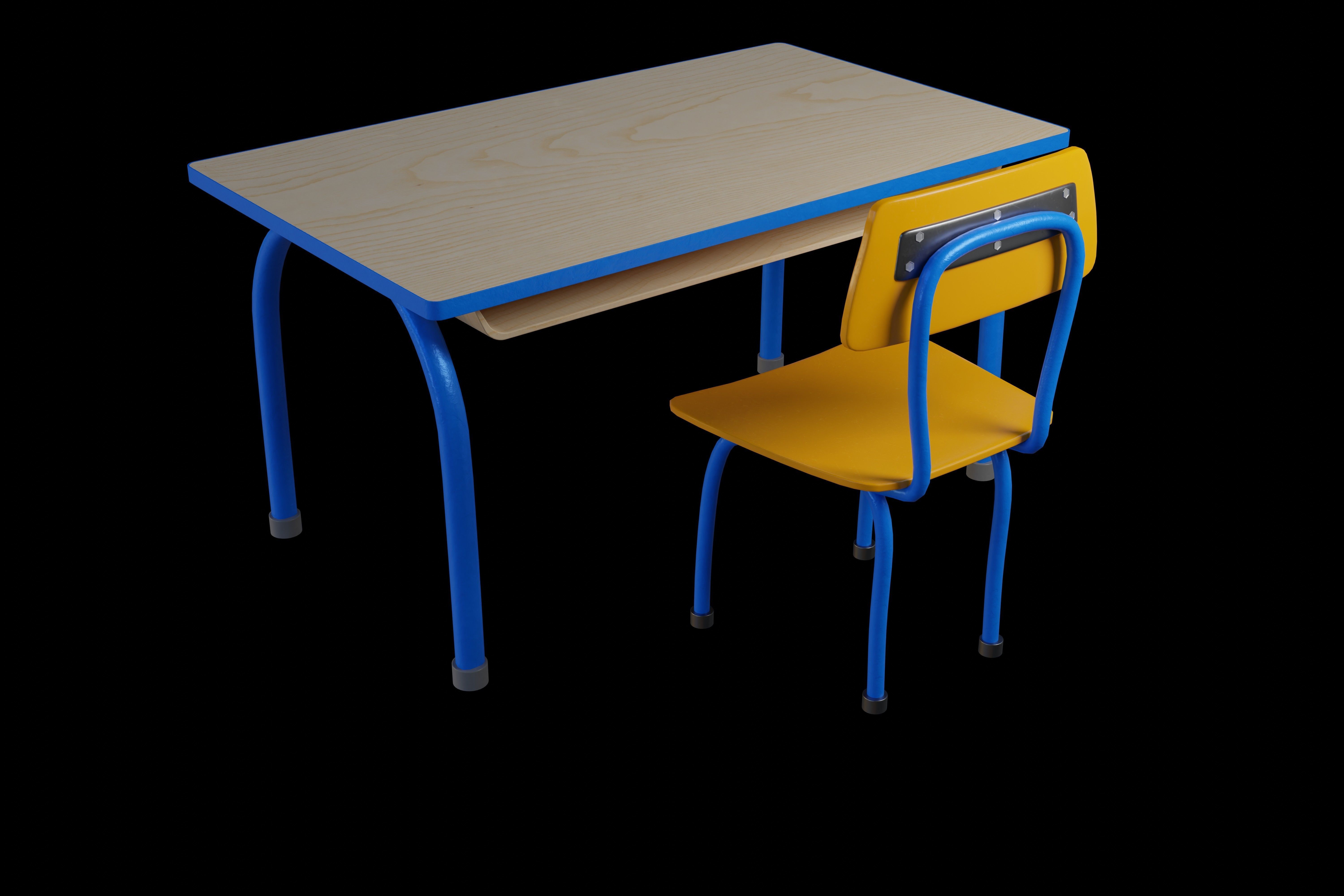 Table and Chair for classroom 3D model | CGTrader