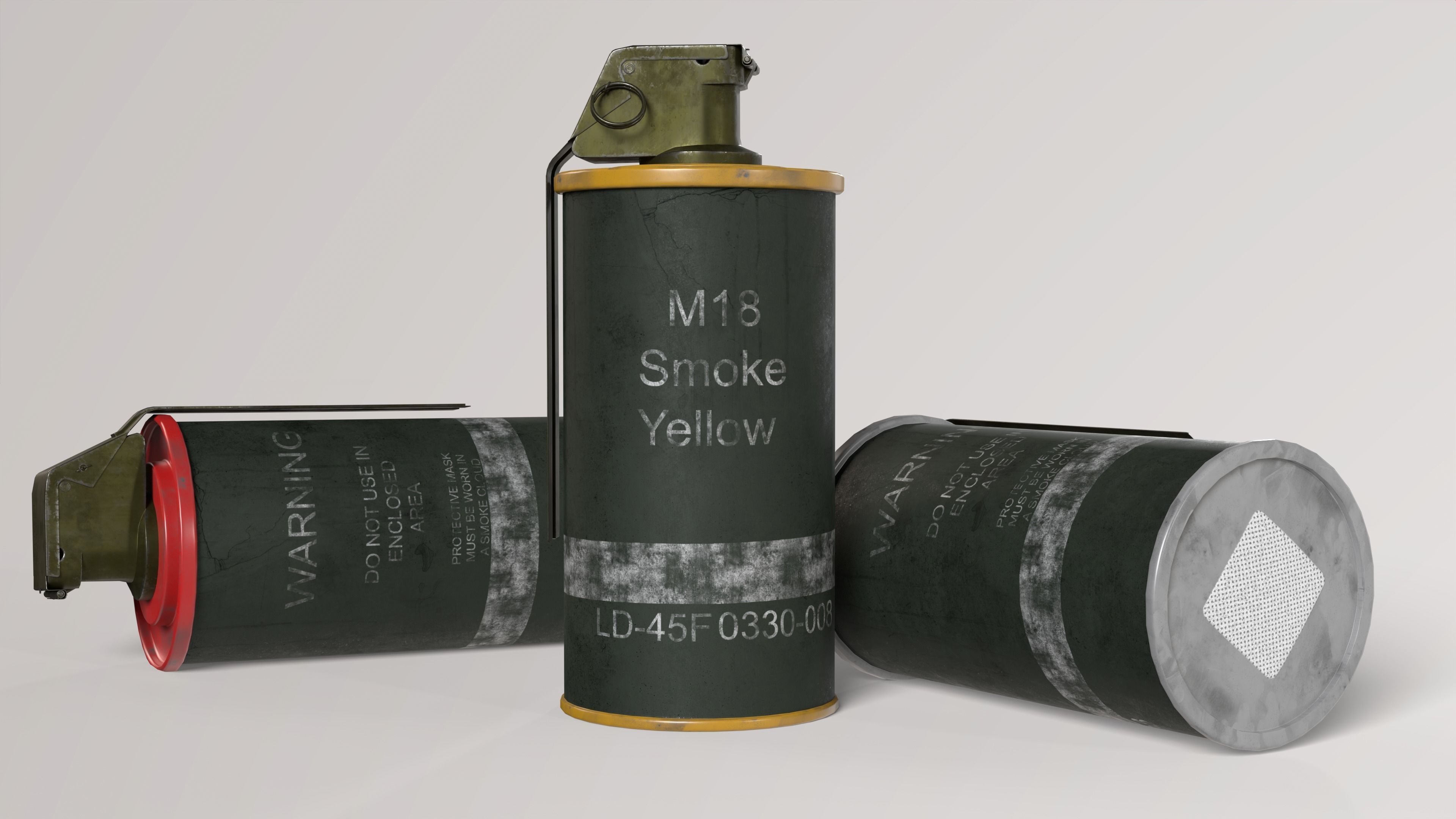 3D model M18 smoke grenade VR / AR / low-poly | CGTrader
