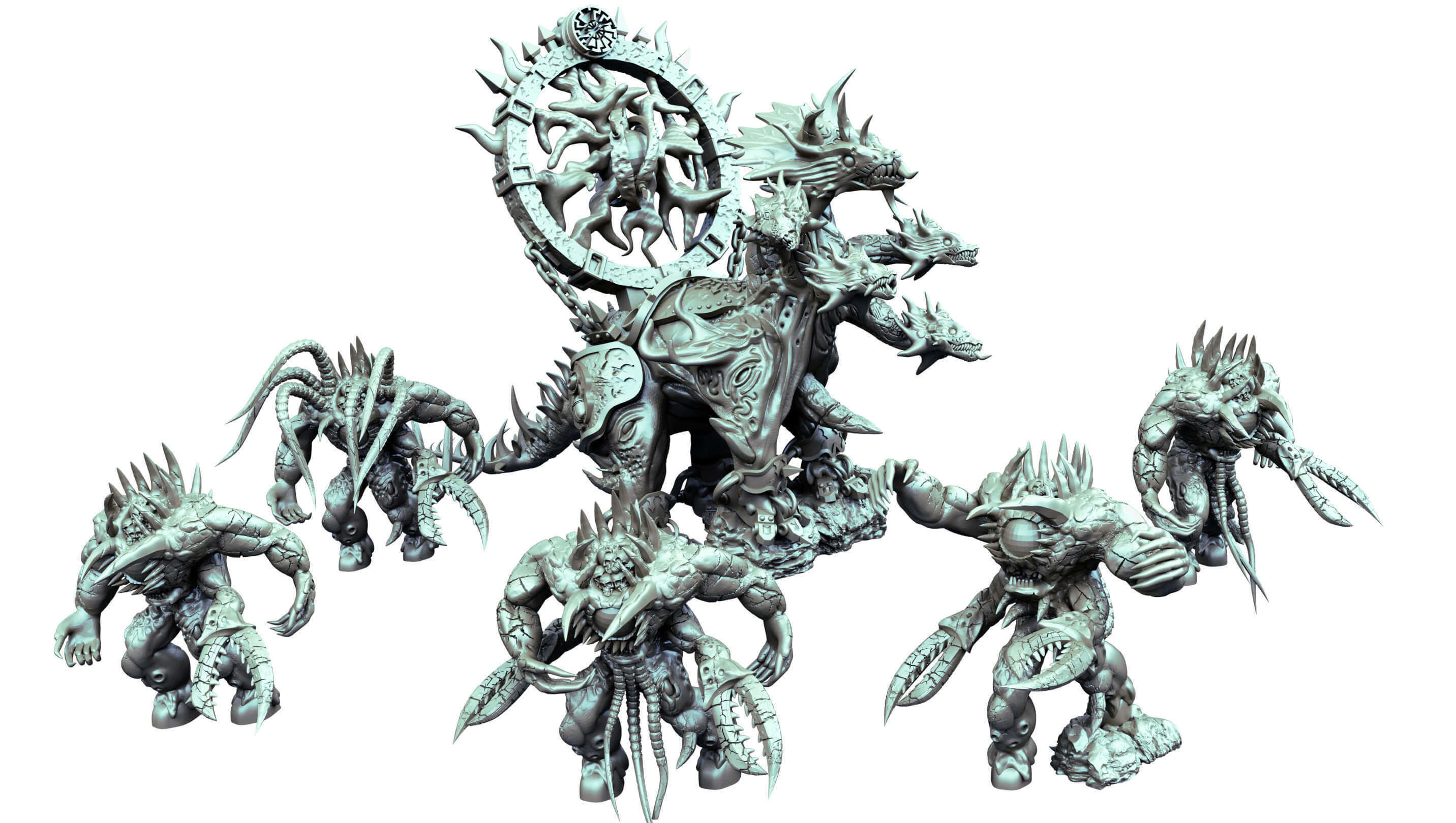 Hydra vortex beast and spawns of chaos collection 3D model 3D printable ...