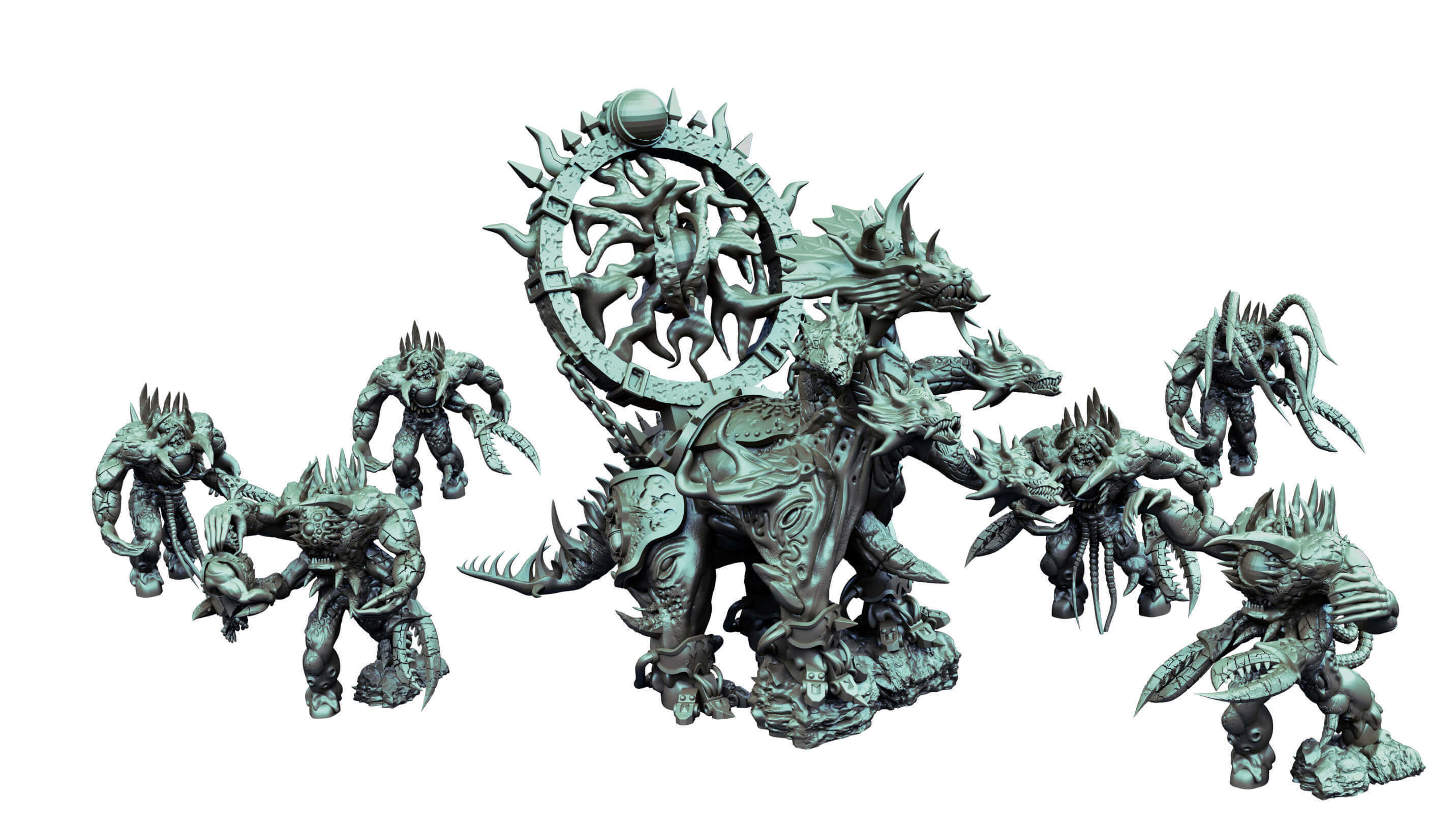 Hydra vortex beast and spawns of chaos collection 3D model 3D printable ...