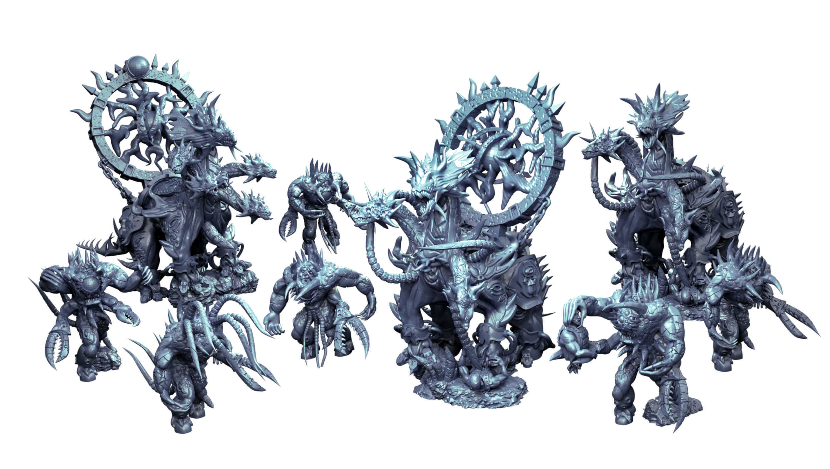 Hydra vortex beast and spawns of chaos collection 3D model 3D printable ...