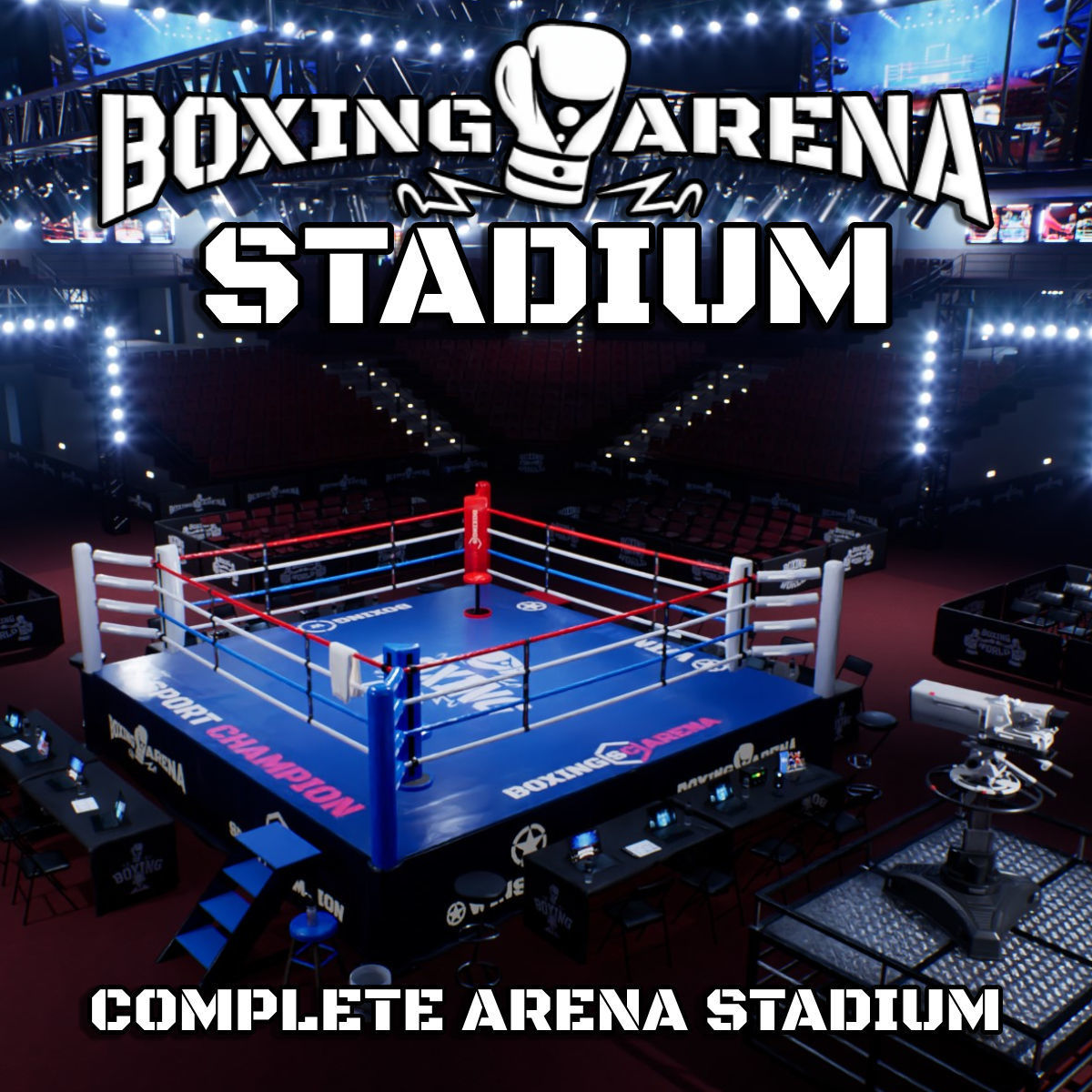 3D model BOXING ARENA STADIUM - Game Ready VR / AR / low-poly | CGTrader