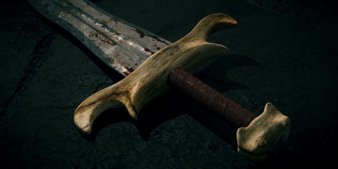 Shortsword with bone hilt free 3D model | CGTrader