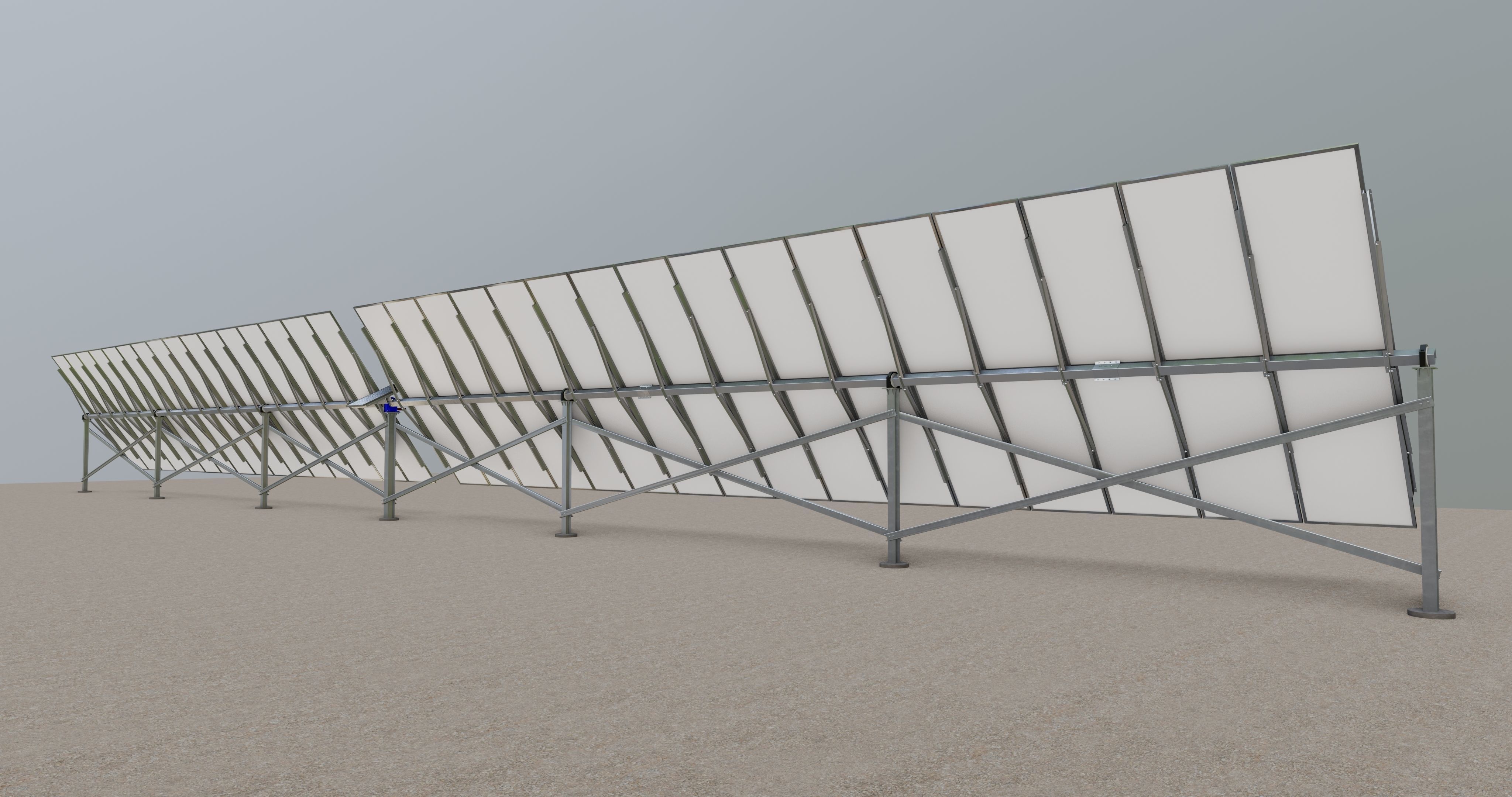 Solar Tracking Systems Type-2 3D model animated | CGTrader