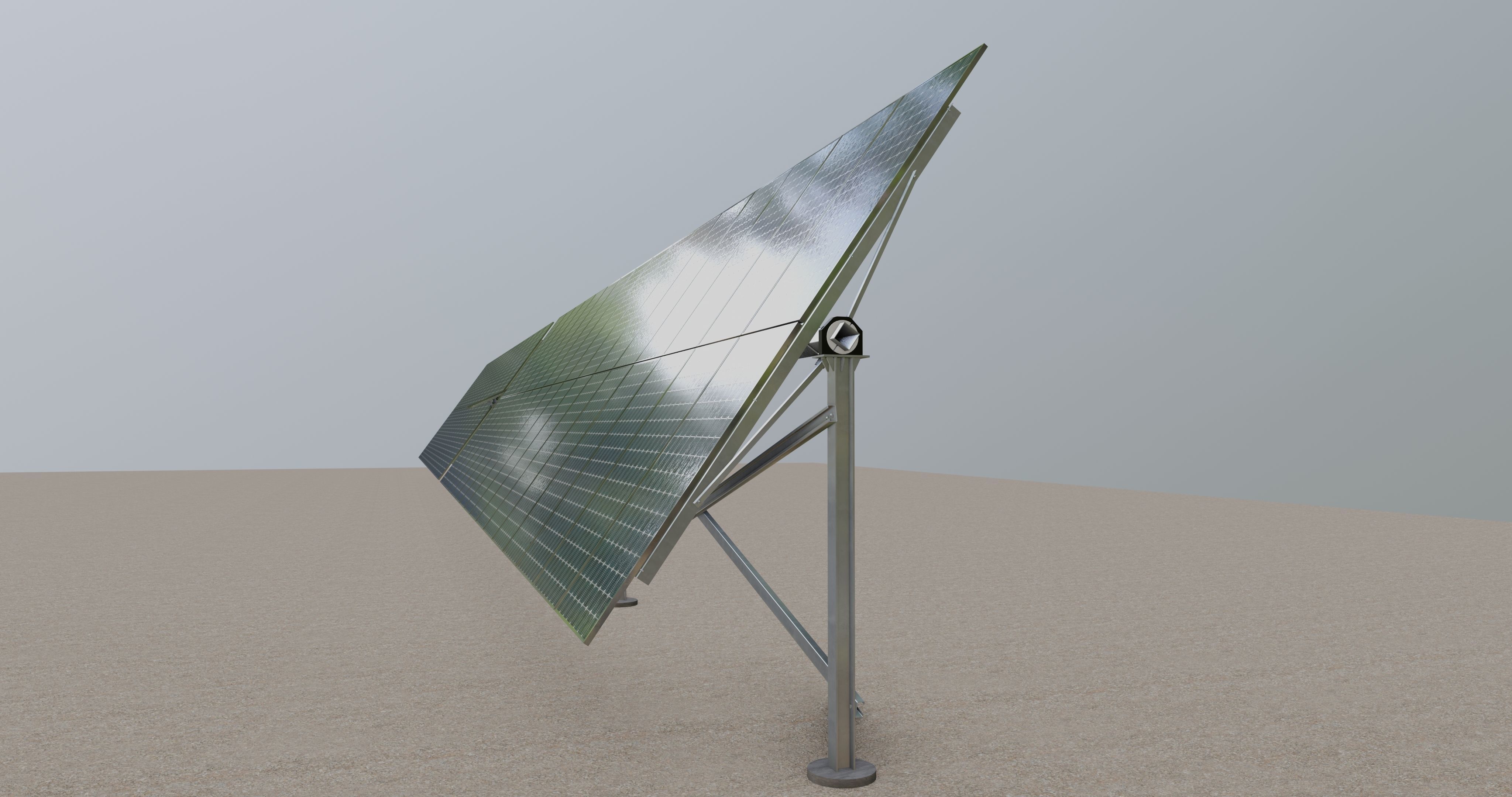 Solar Tracking Systems Type-2 3D model animated | CGTrader