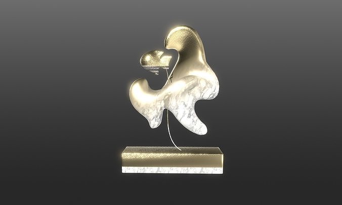 Ethereal Aquatica The Golden Wave Marble Fish Ensemble 3D model | CGTrader