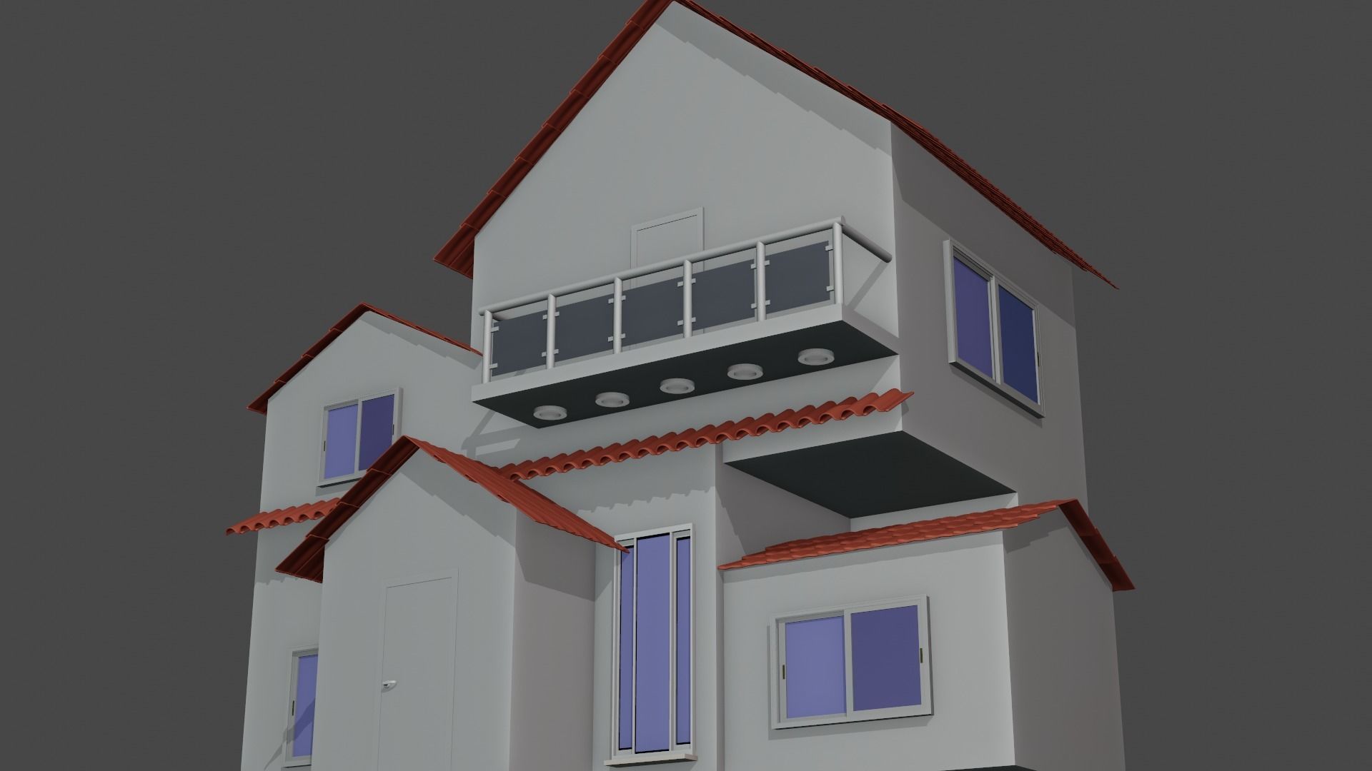 3D model low poly modern house VR / AR / low-poly | CGTrader