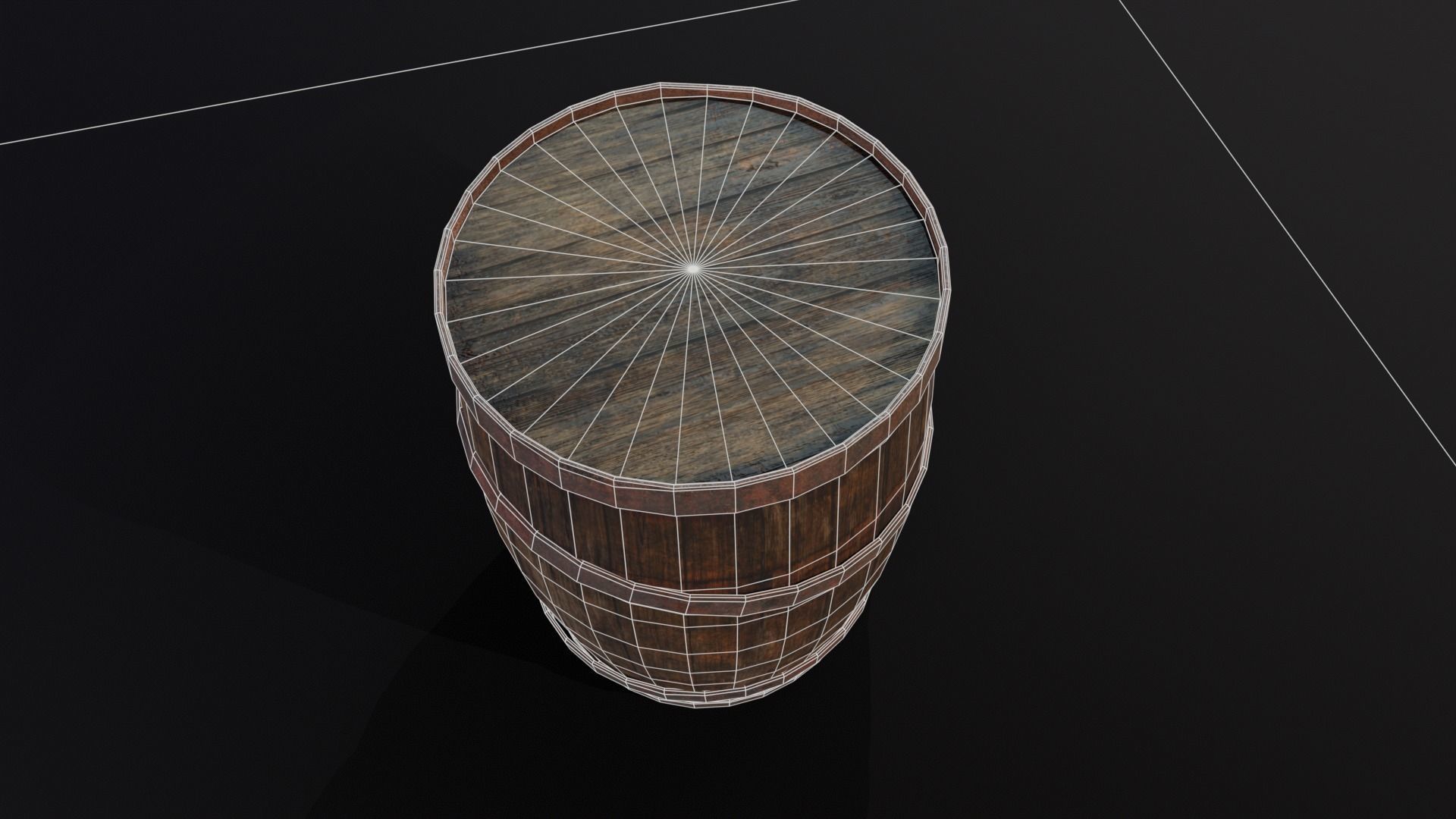 3D model Rustic Old Damaged Barrel - Game Ready - Low Poly VR / AR ...