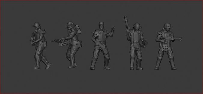 USCM Colonial Marines 3D model 3D printable | CGTrader