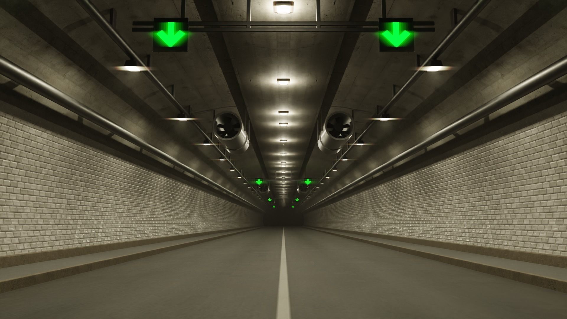 Simple Road Tunnel 3D model | CGTrader