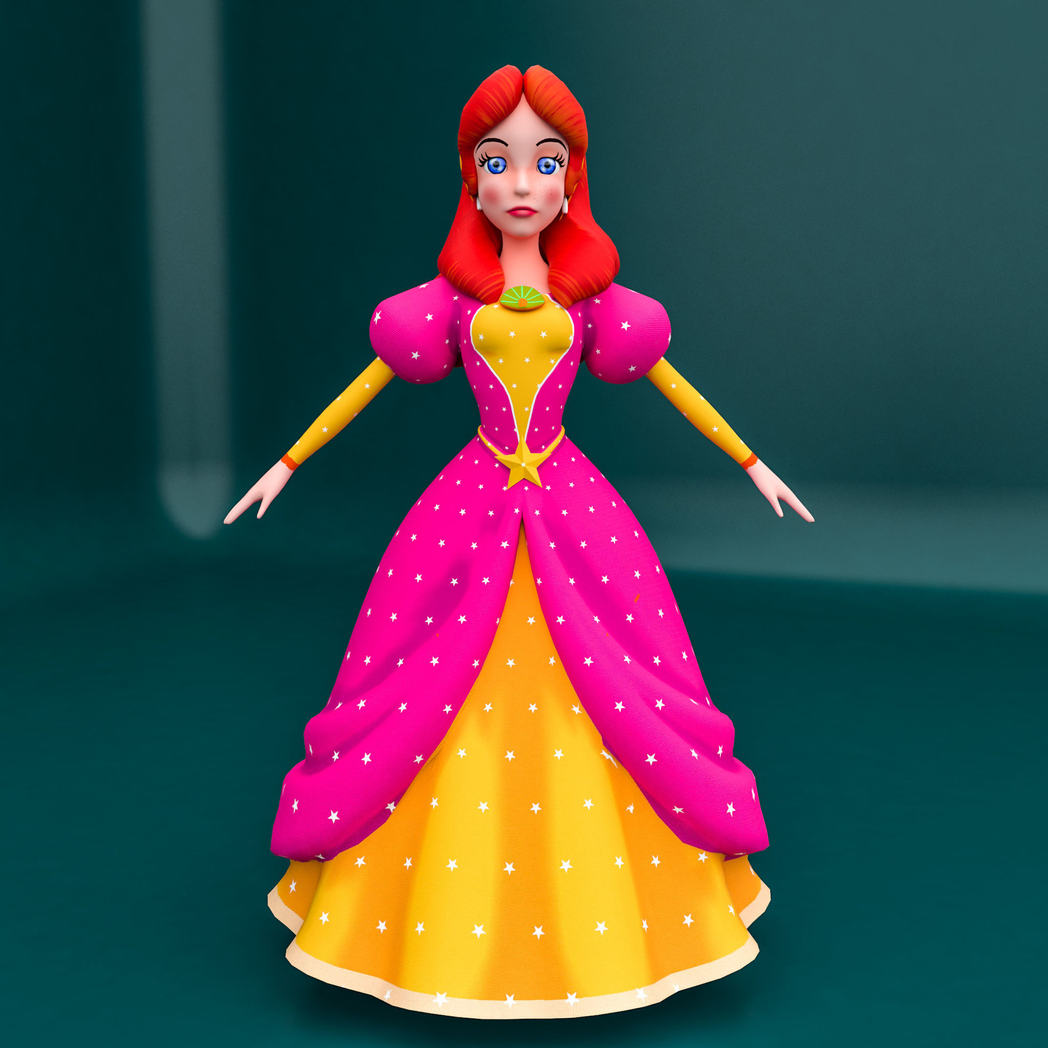 3D model Princess cartoon Girl VR / AR / low-poly | CGTrader
