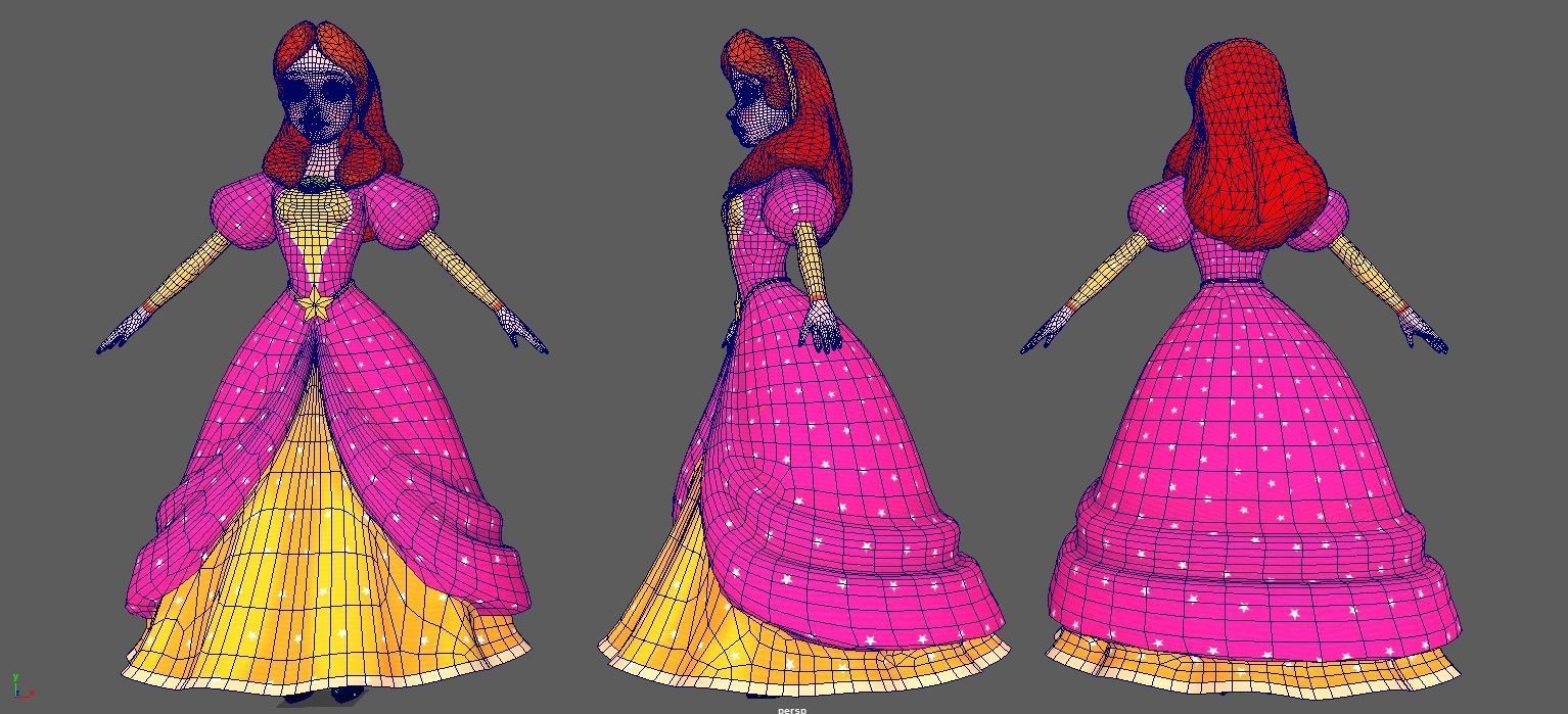 3D model Princess cartoon Girl VR / AR / low-poly | CGTrader